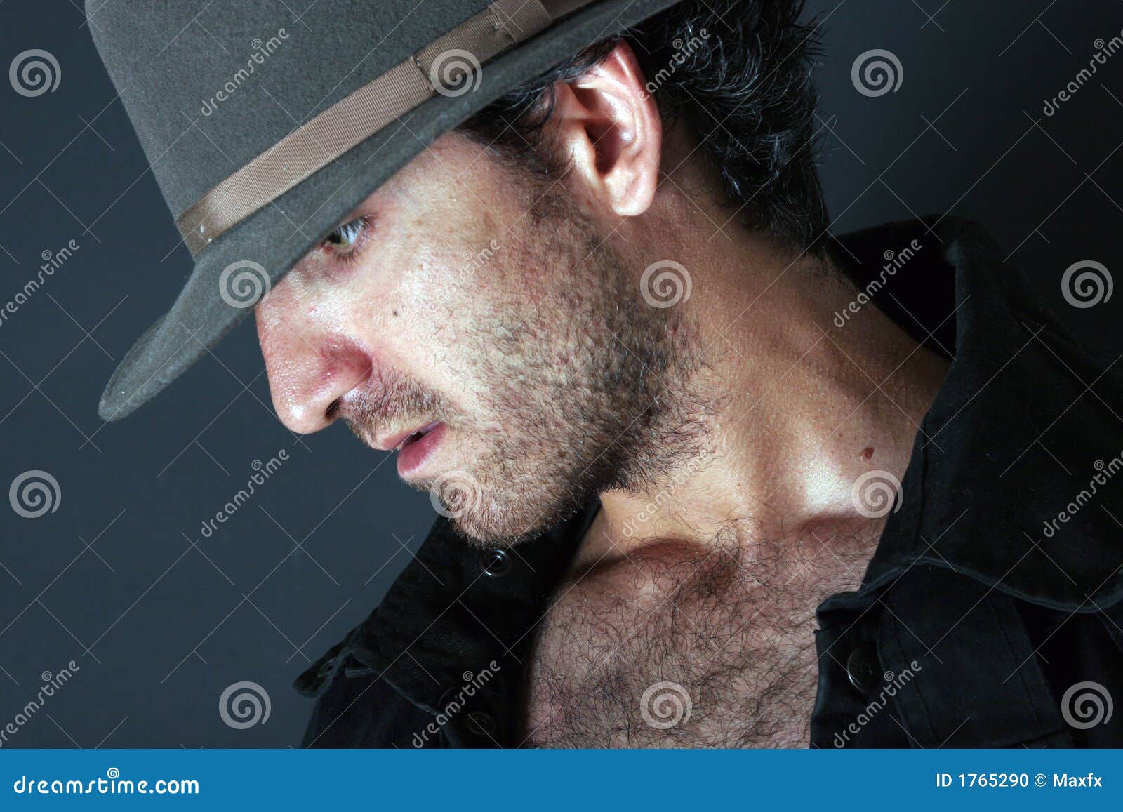 Mysterious man stock photo. Image of attractive, american - 1765290