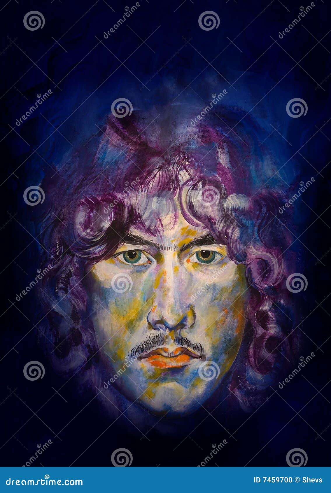 Mysterious man stock illustration. Illustration of expression - 7459700