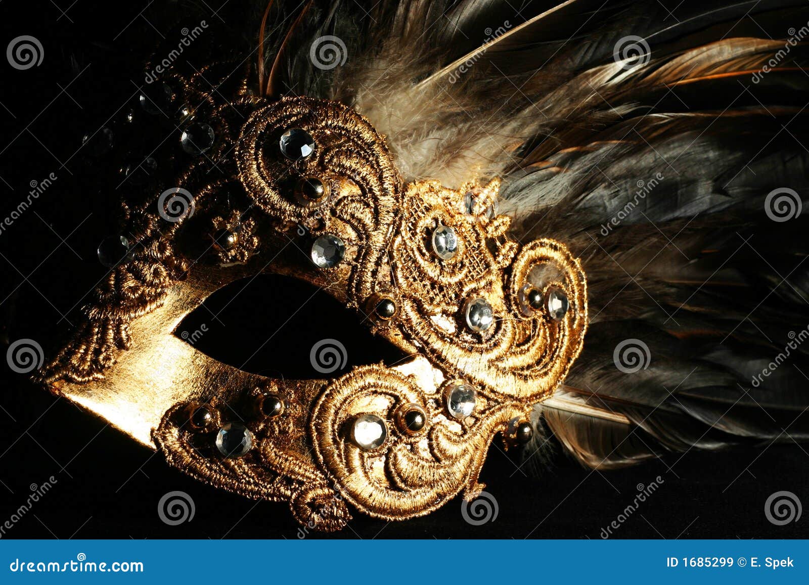 Mysterious mask stock image. Image of carnival, feather - 1685299