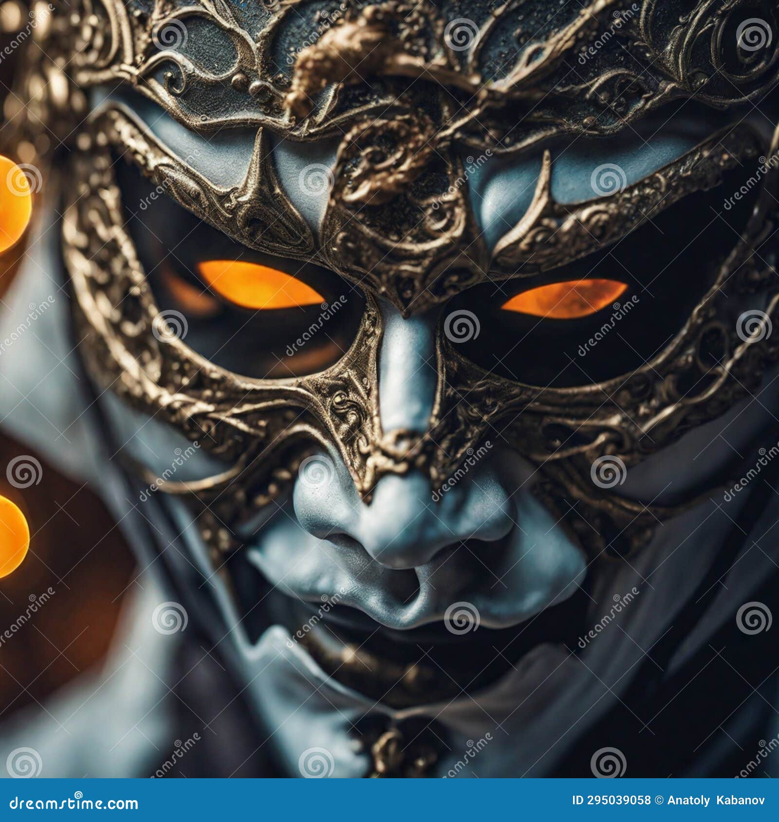 Mysterious Masked Man for Halloween Stock Illustration - Illustration ...