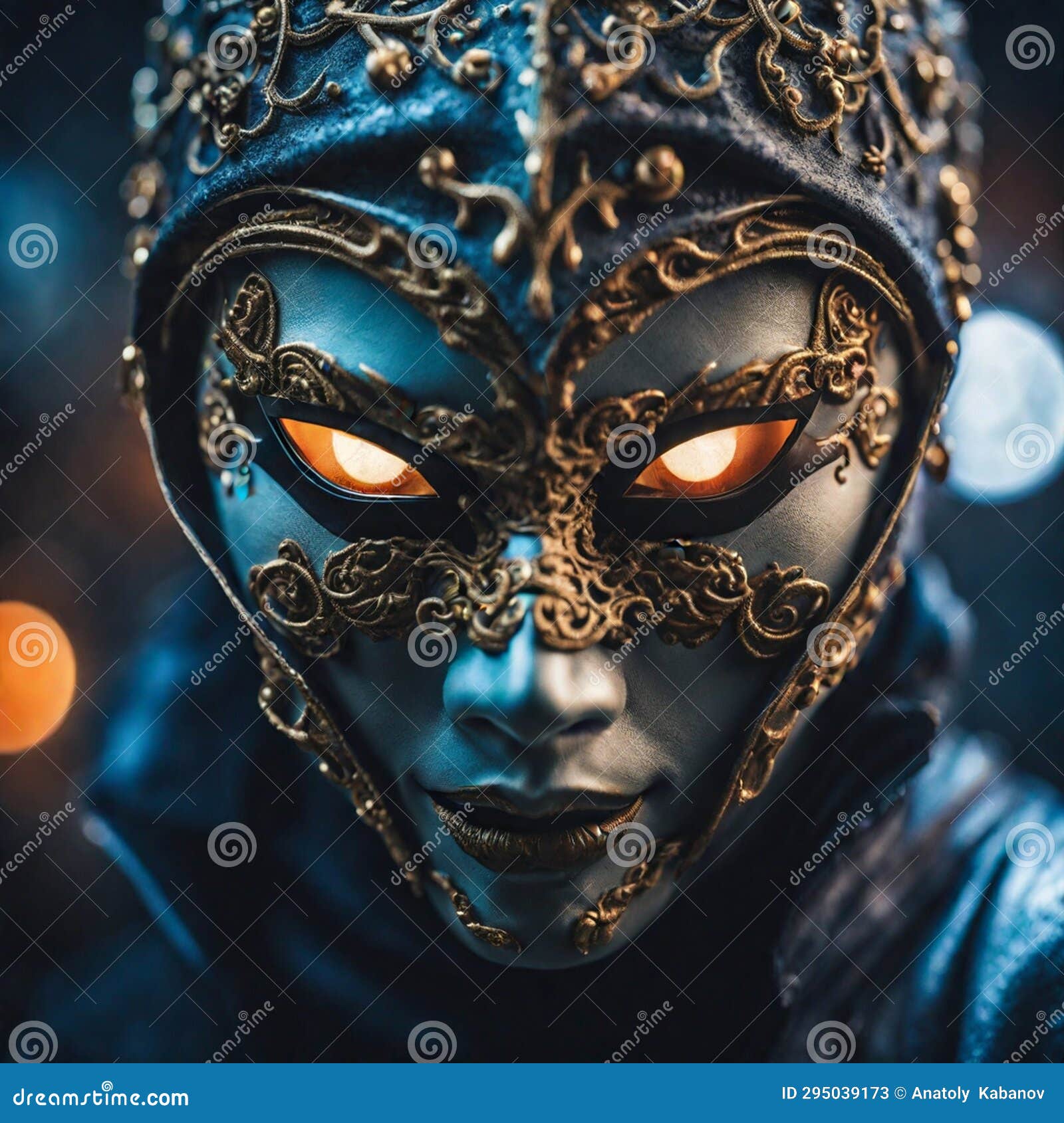 Mysterious Masked Man for Halloween Stock Illustration - Illustration ...