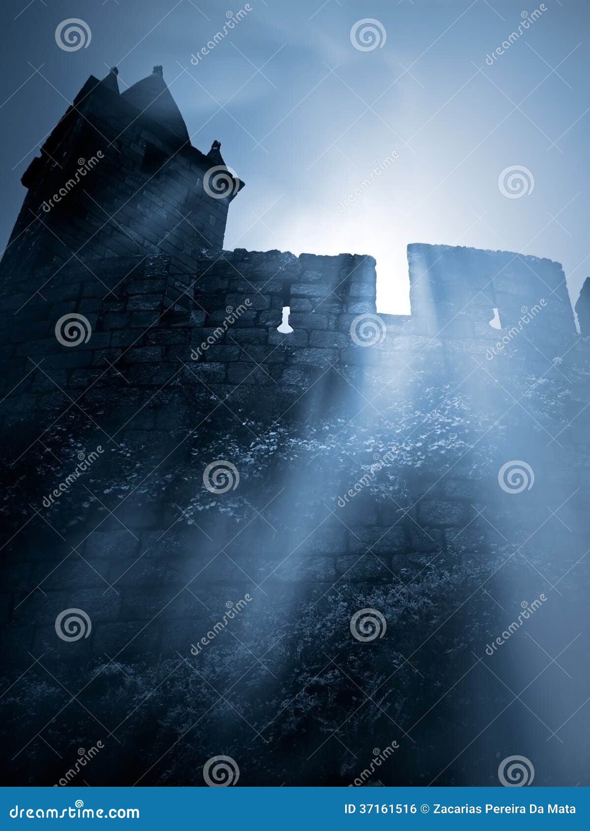 Mysterious medieval castle stock photo. Image of castle - 37161516