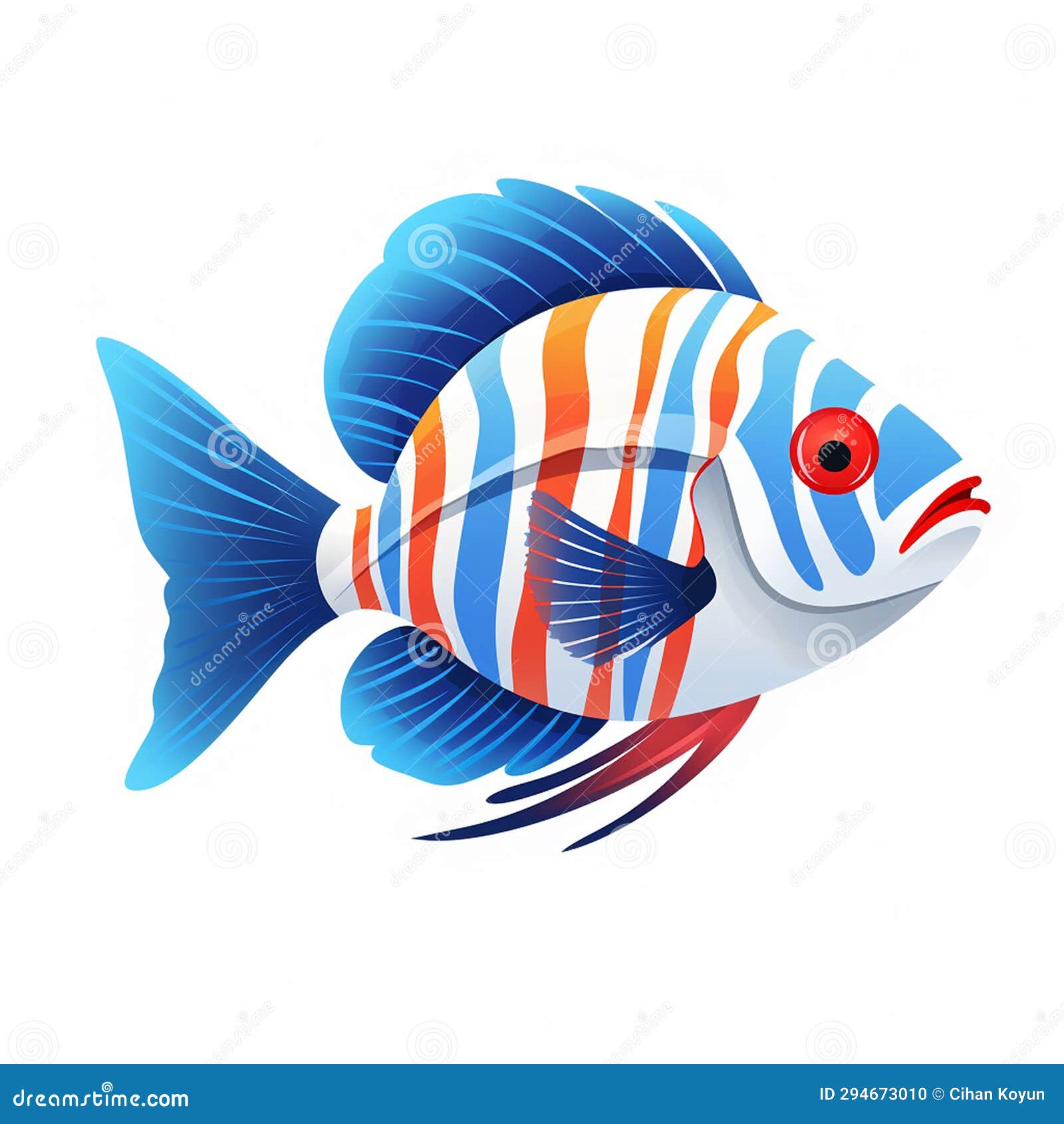 Mysterious Moray Eel Swimming in Cave Stock Illustration - Illustration ...