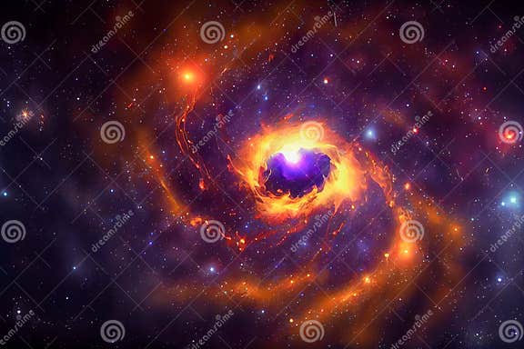 Mysterious Multi-colored Nebula in Space. Generative AI Stock Photo ...