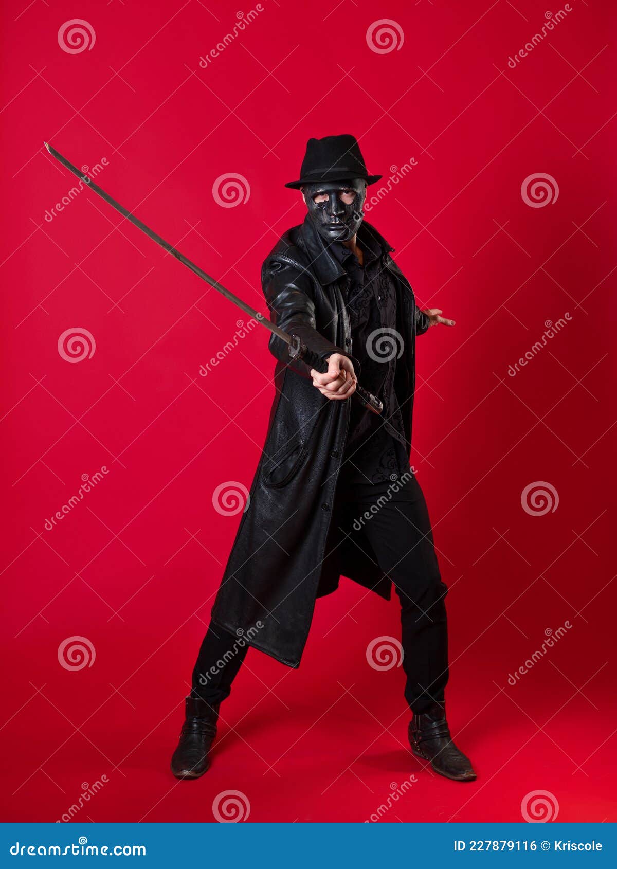 A Mysterious Ninja Assassin In A Noir Style A Man In Black Clothes Stock Image Cartoondealer
