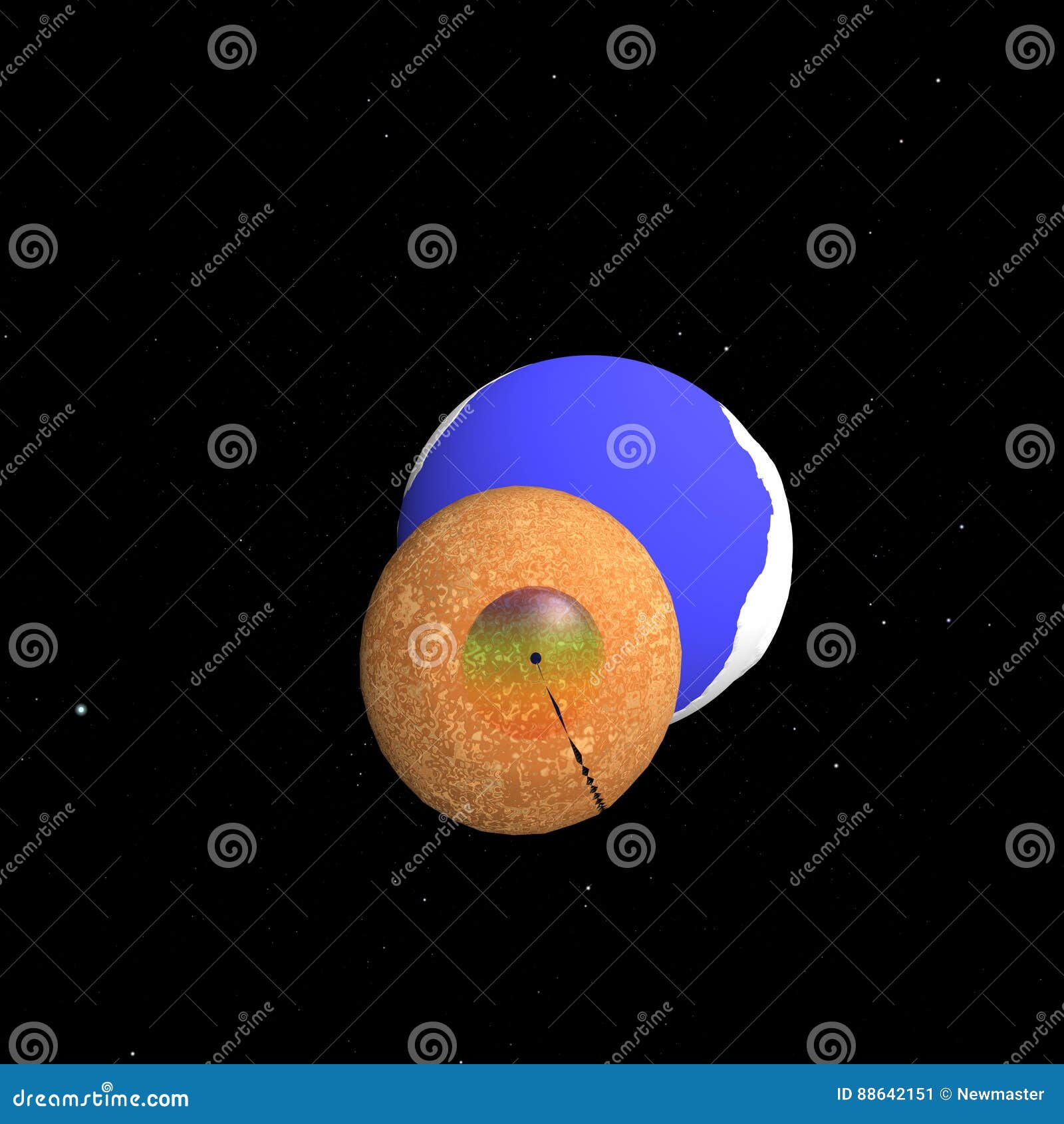 Mysterious Object in the Night Sky Stock Illustration - Illustration of ...