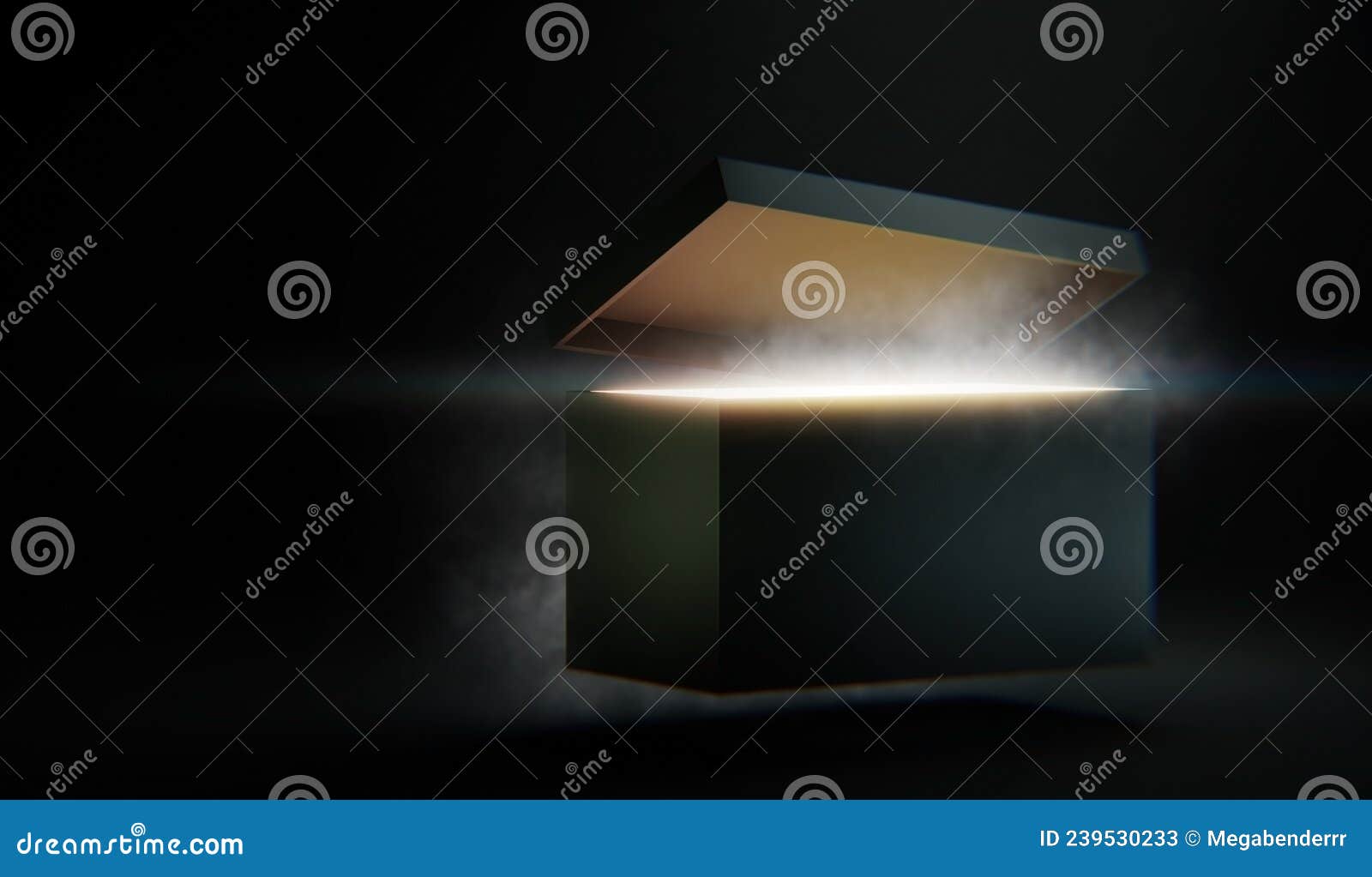 Mysterious Pandora Box Opening with Rays of Light, High Contrast Image ...