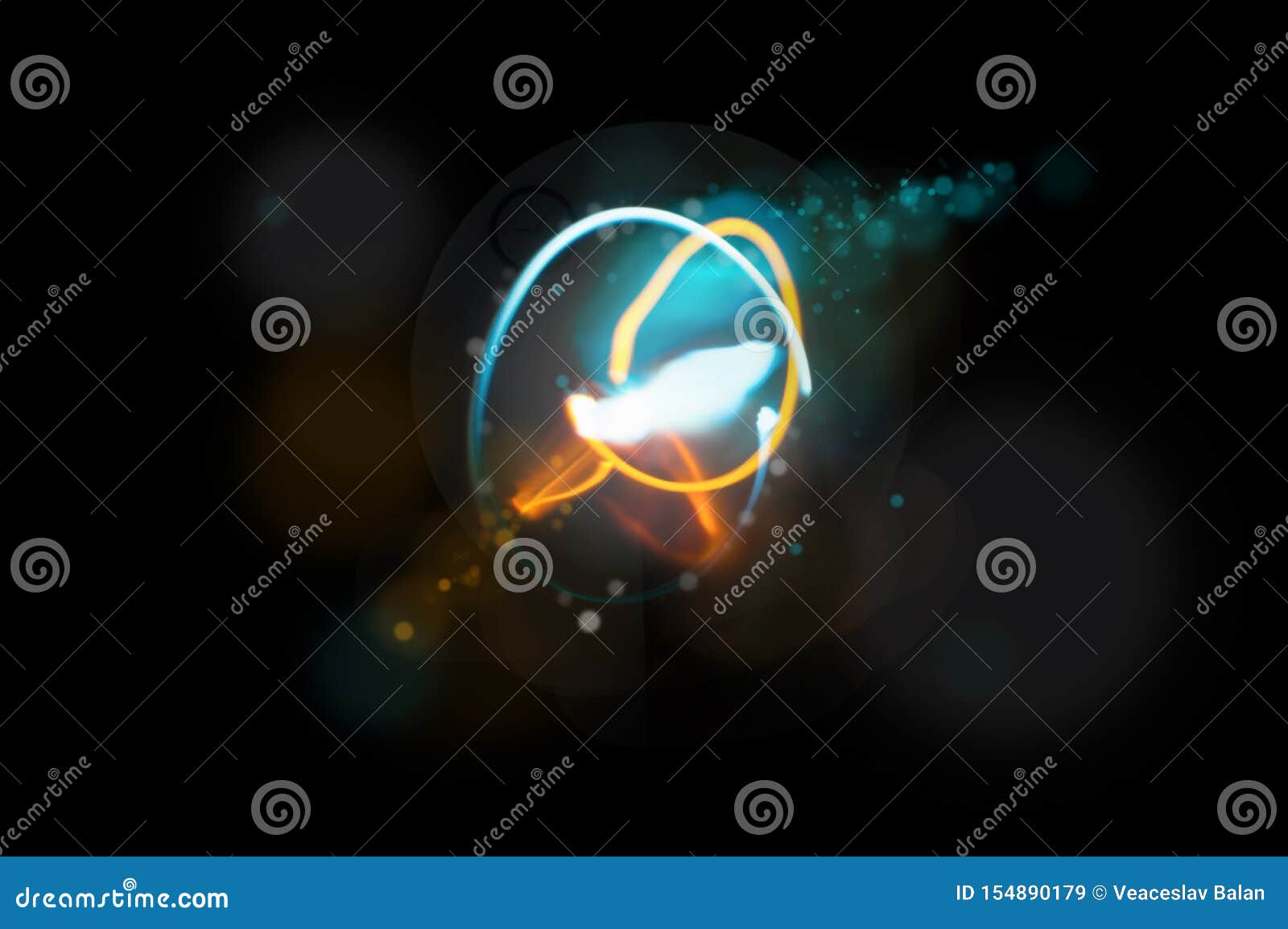 Mysterious Particles and Light in Motion Stock Illustration ...