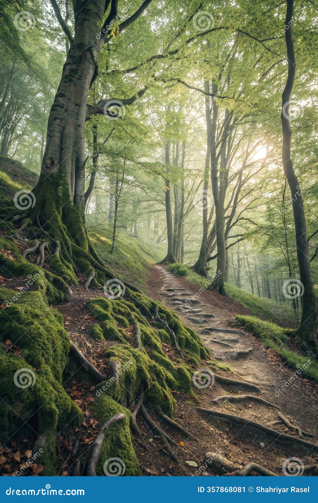 Mysterious Path in Fox Ravine Nature Reserve Stock Illustration ...