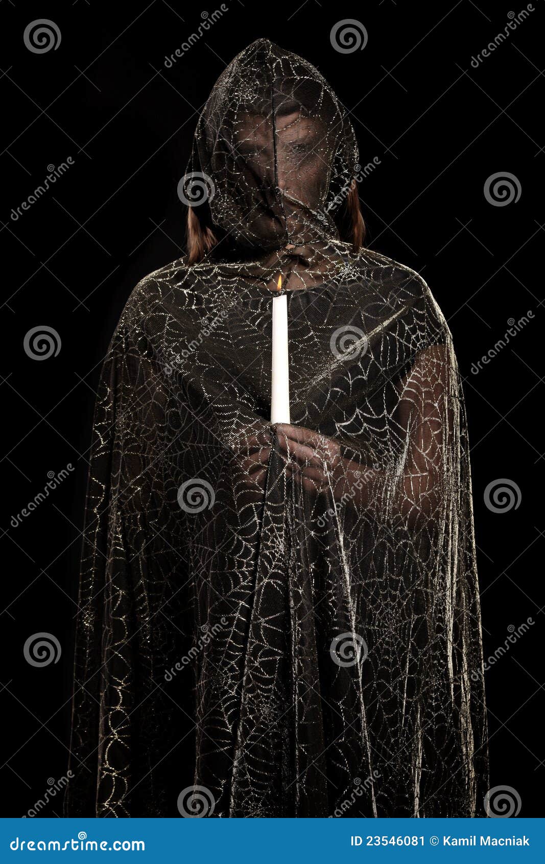 Mysterious person stock image. Image of female, black - 23546081