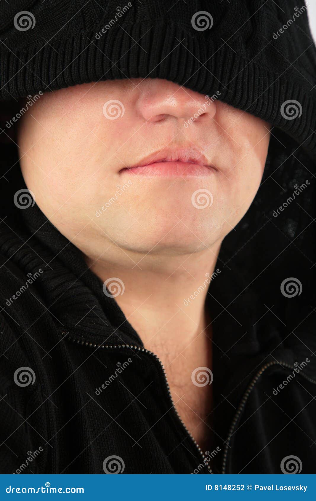 Mysterious Person. Close- Up. Stock Photo - Image of survival, fear ...