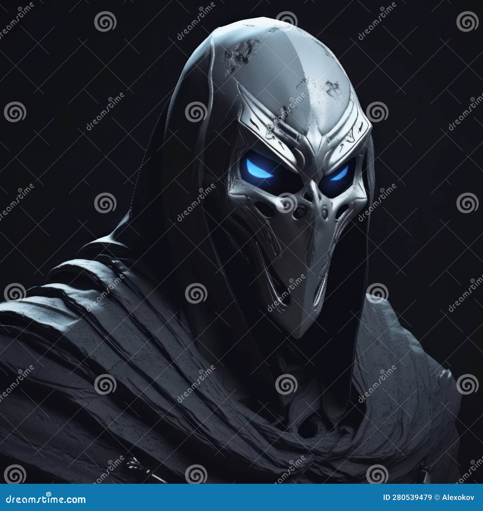 The Mysterious Phantom Character in High Detail . Stock Illustration ...