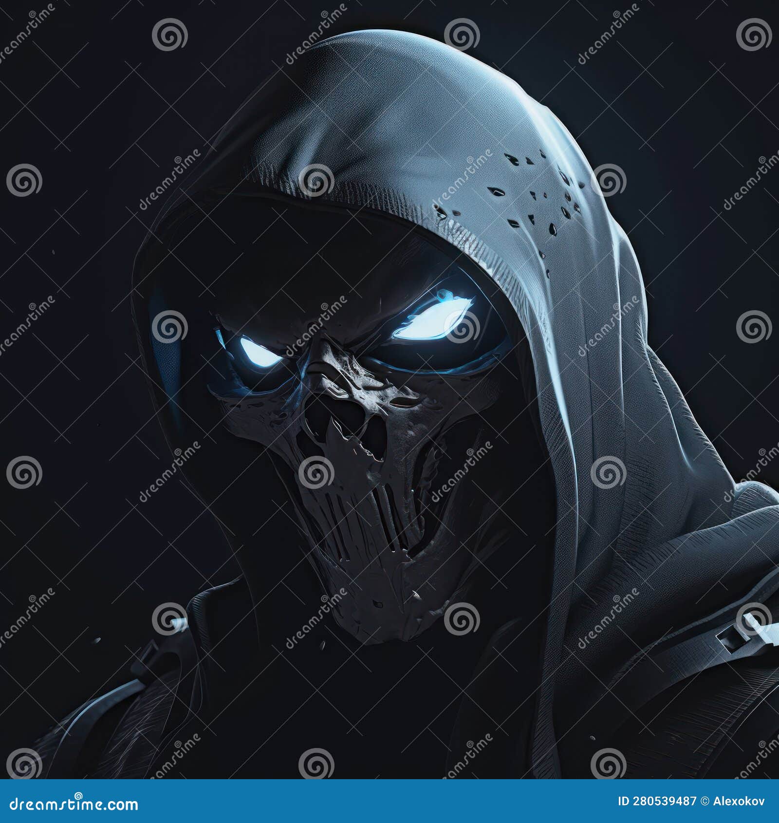 The Mysterious Phantom Character in High Detail . Stock Illustration ...