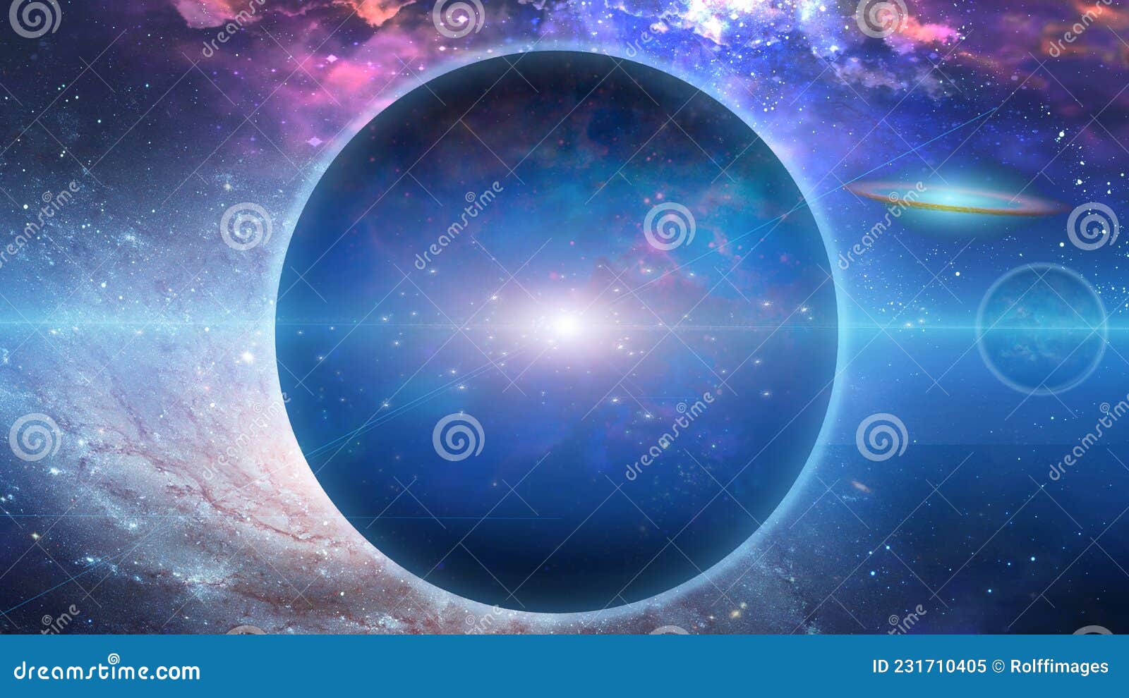 Mysterious Planet in Vivid Space Stock Illustration - Illustration of ...