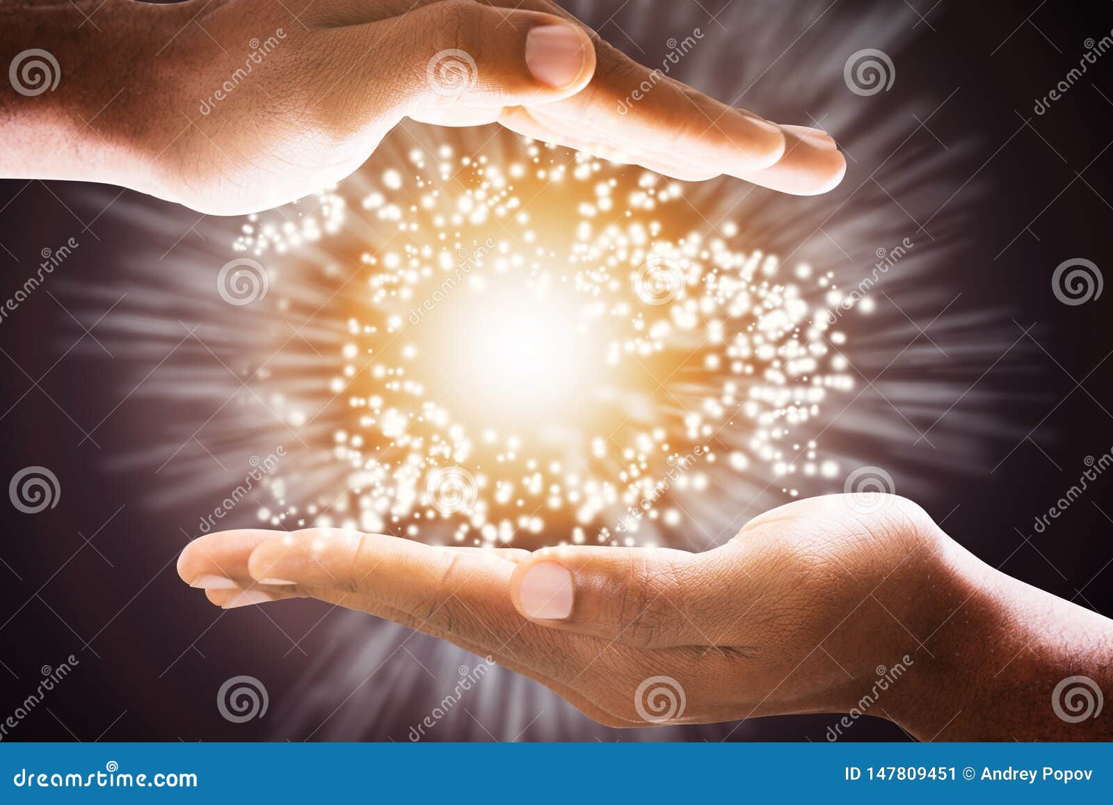 Mysterious Power in the Hands Stock Image - Image of bliss, hands ...