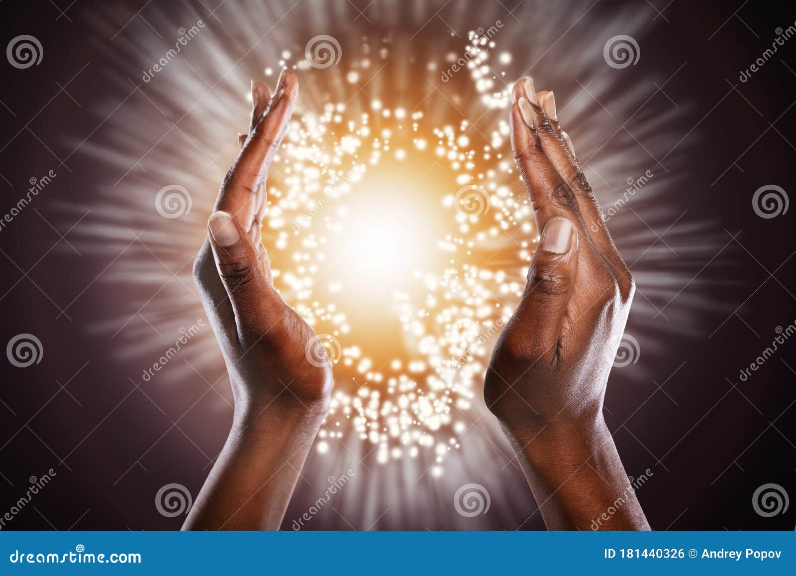 Mysterious Power in the Hands Stock Photo - Image of human, hope: 181440326