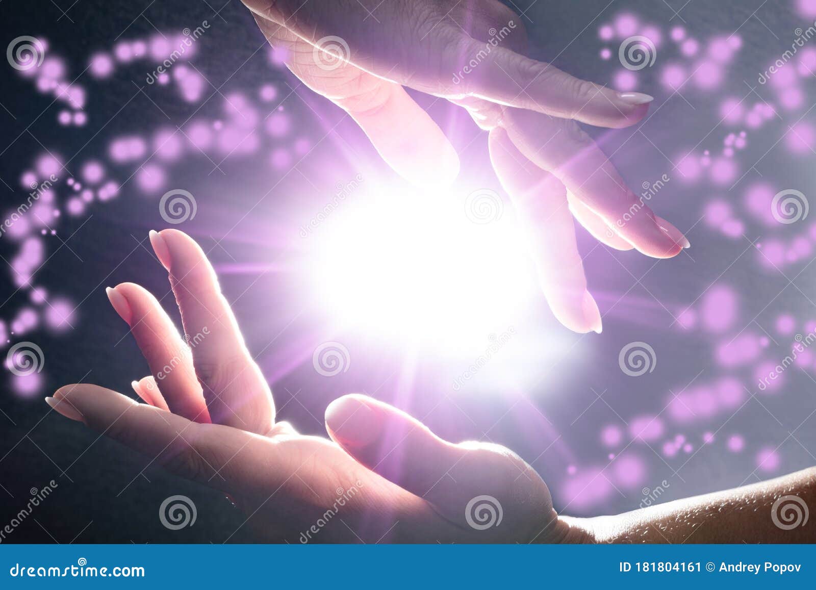 Mysterious Power in the Hands Stock Image - Image of glowing, hands ...