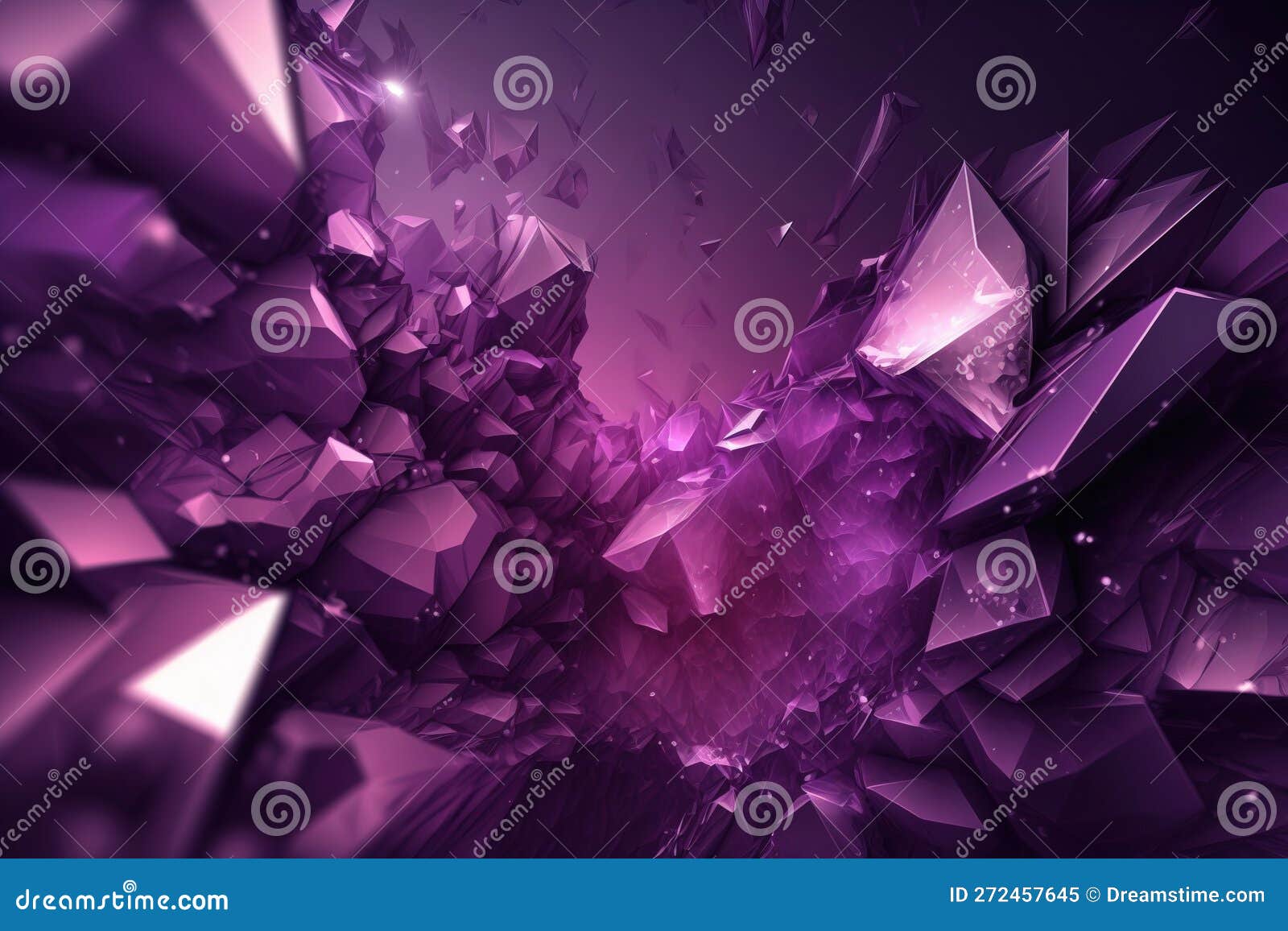 Mysterious Purple Crystal Abstract Generative Background Stock ...