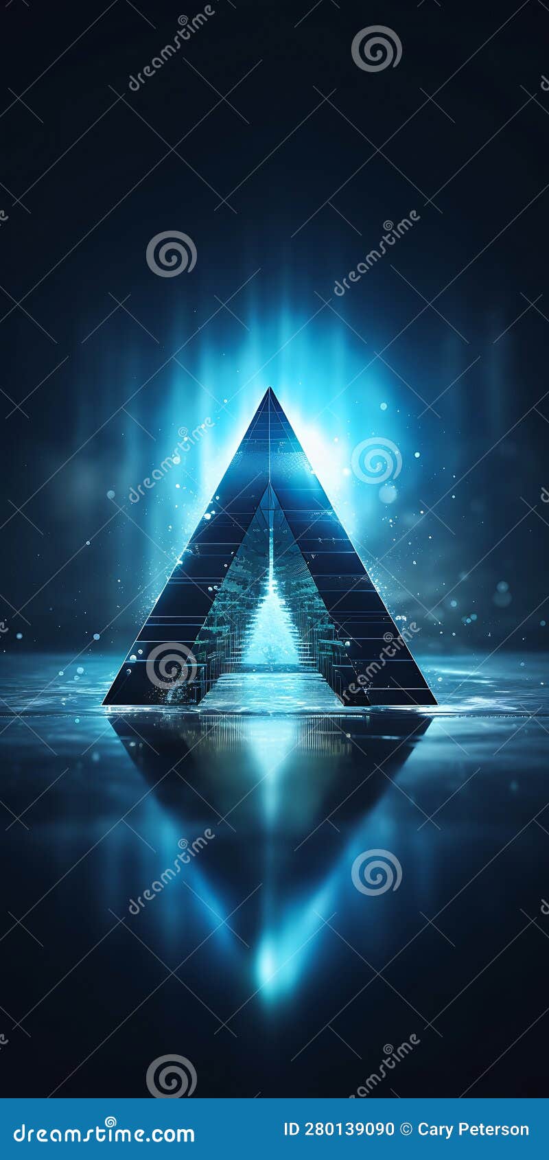The Mysterious Pyramid Of Atlantis Stock Photography | CartoonDealer ...