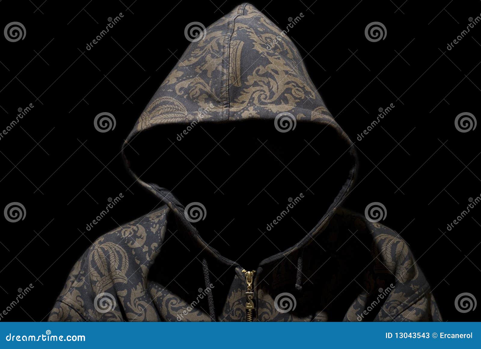 Hooded Man on Dark Background Stock Image - Image of hoodie, male: 13043543
