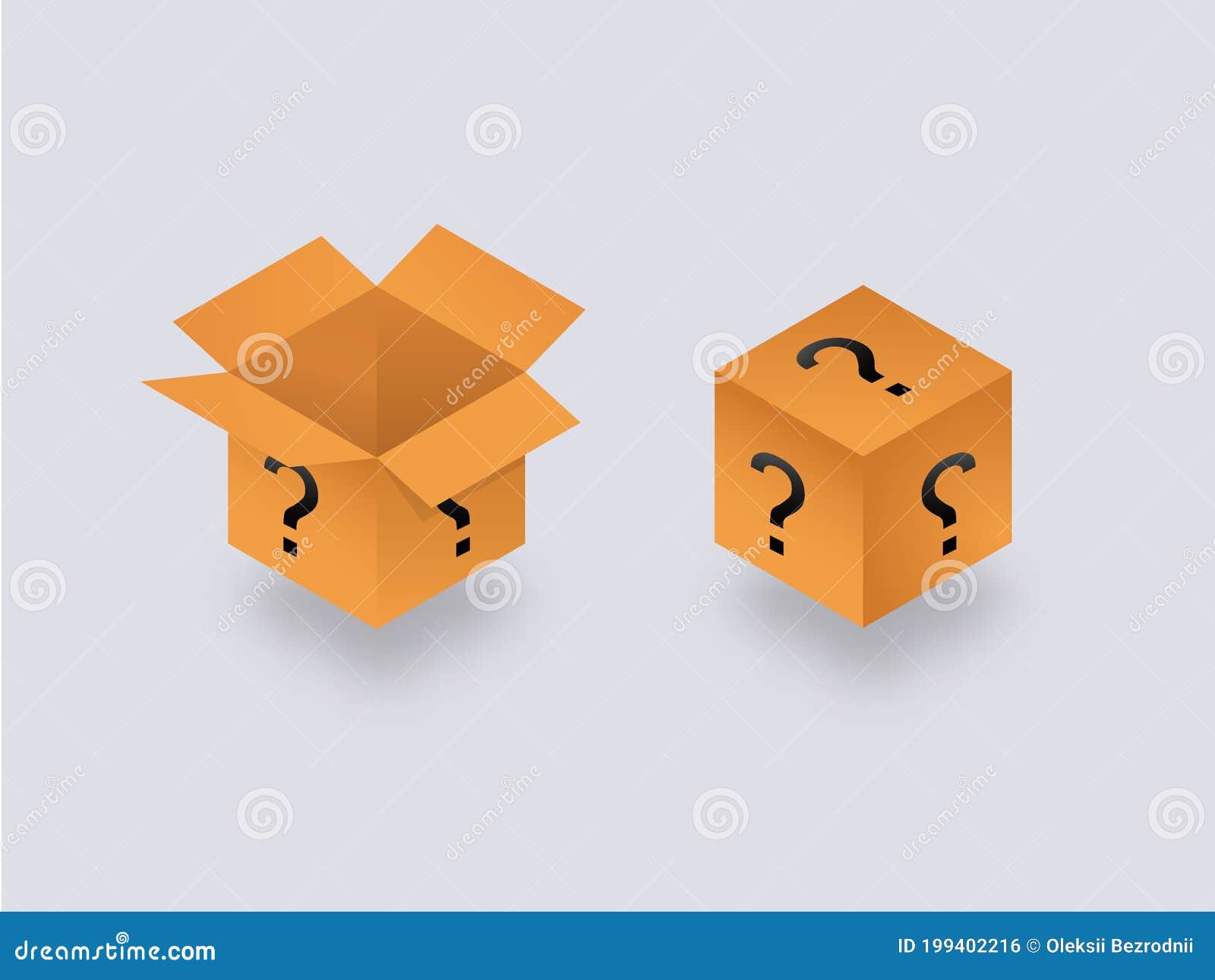 Mysterious Secret Box Open and Closed Isometry. Cube Packaging with ...