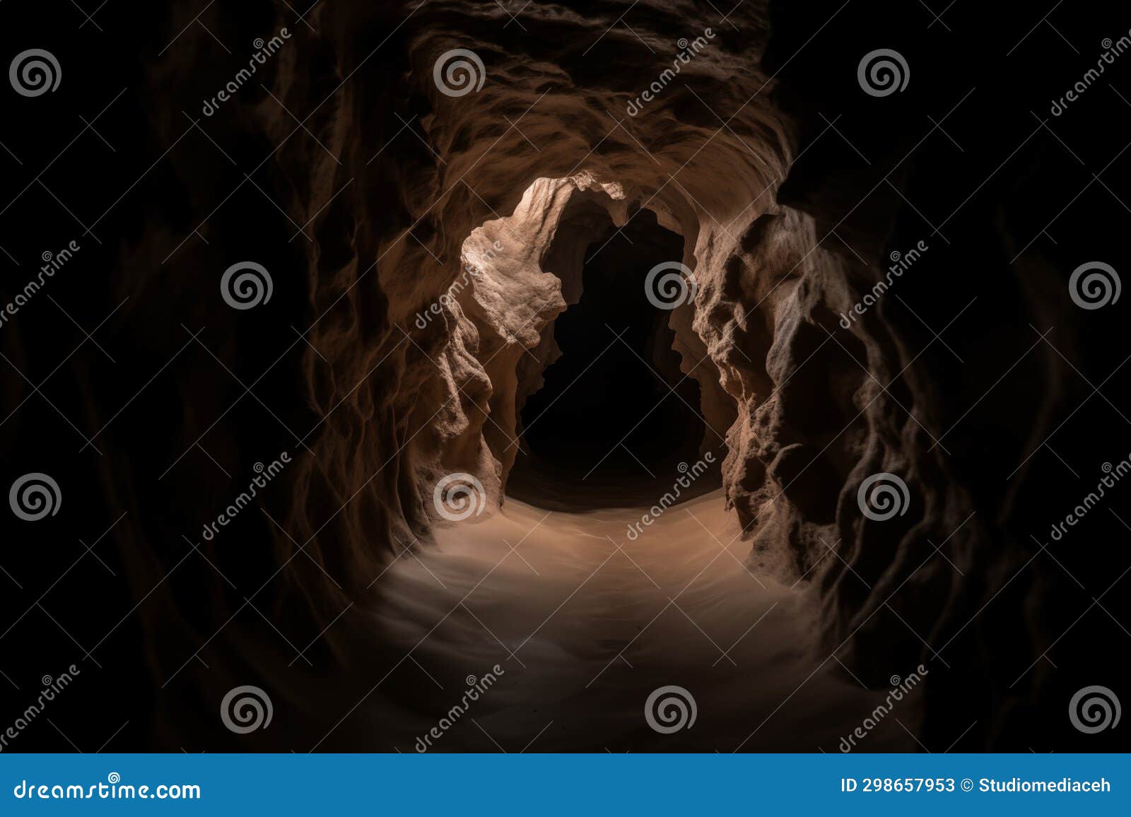 Mysterious Shadows and Forms the Enigma of a Sandstone Cave Stock Image ...