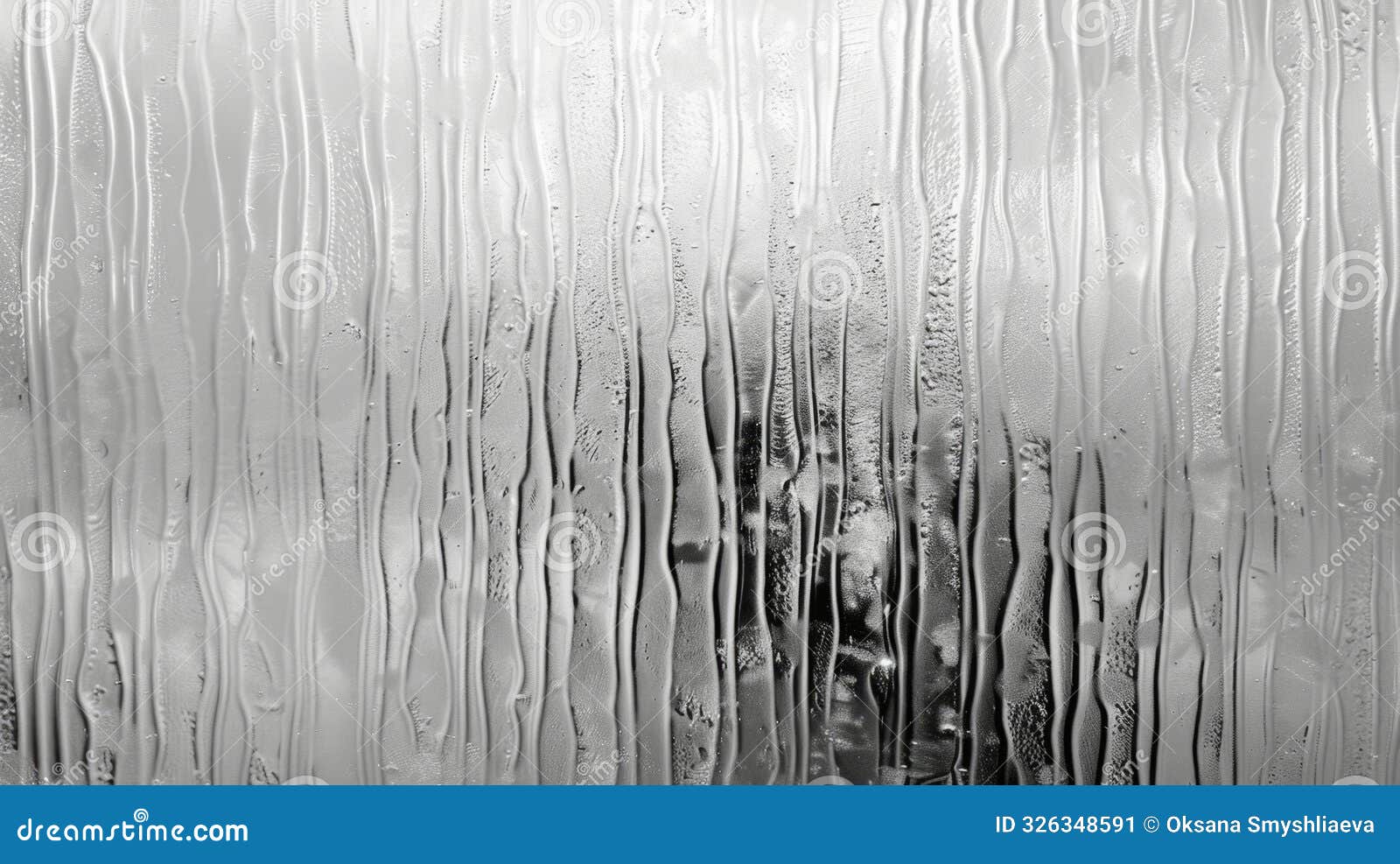 Mysterious Silhouette Behind Condensated Glass Texture Stock Image ...