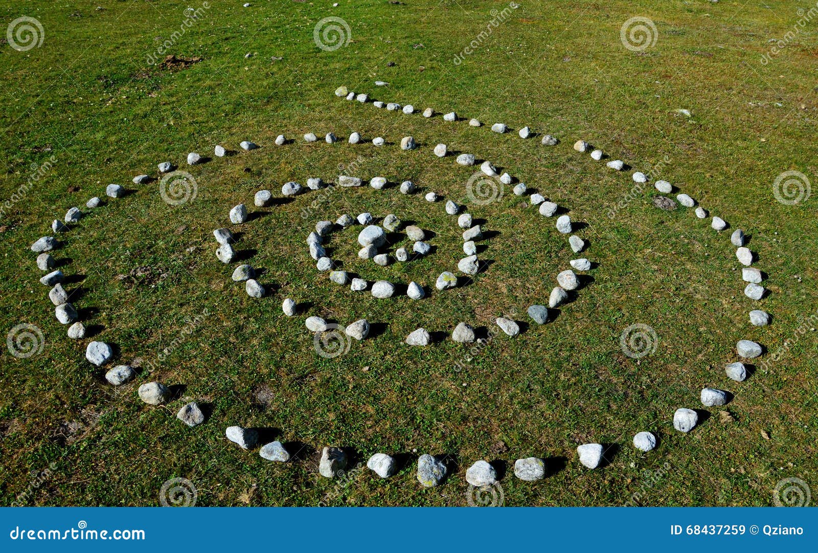 Mysterious Spiral in the Mountains Stock Image - Image of esoteric ...