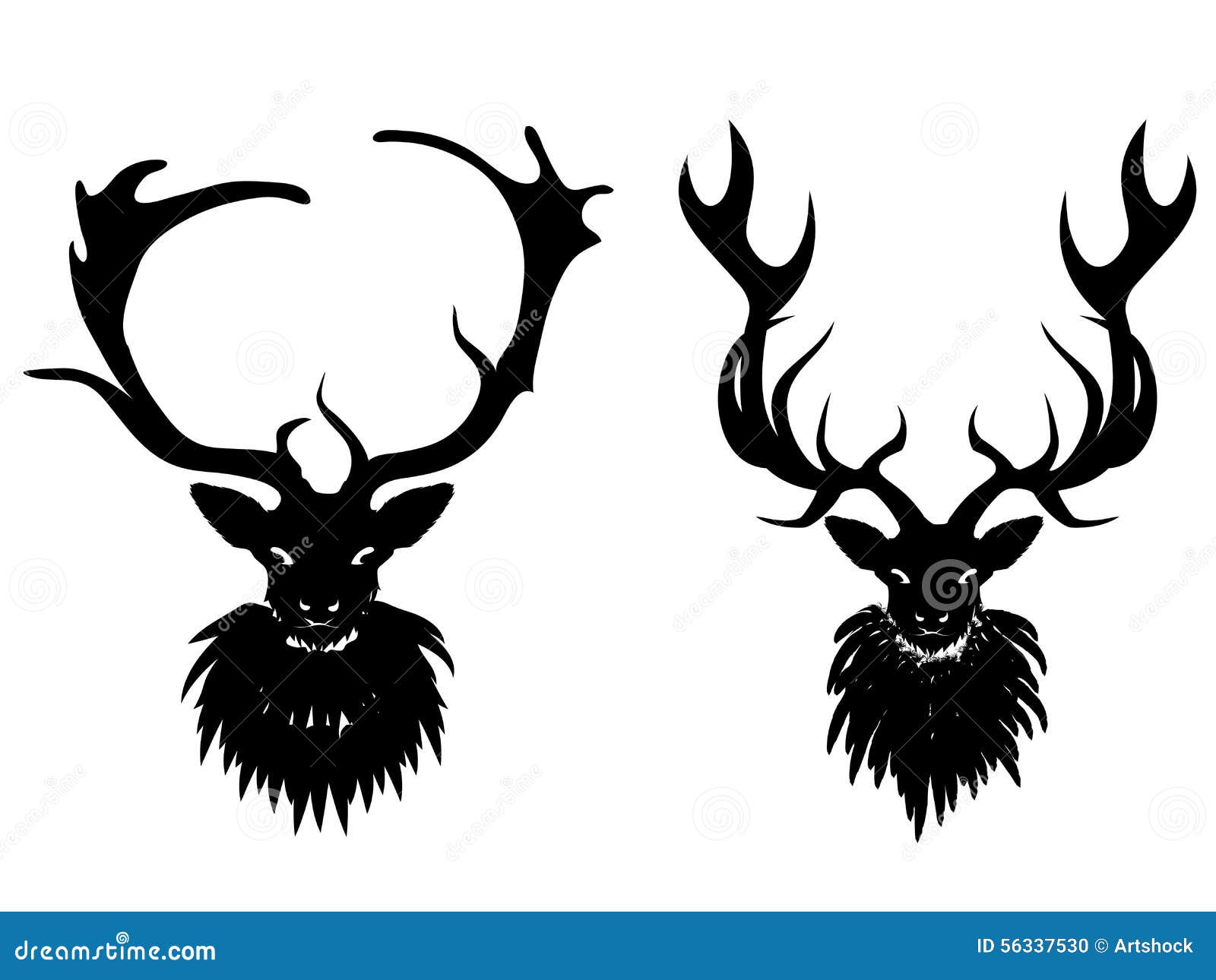 Mysterious Stag stock vector. Illustration of christmas - 56337530