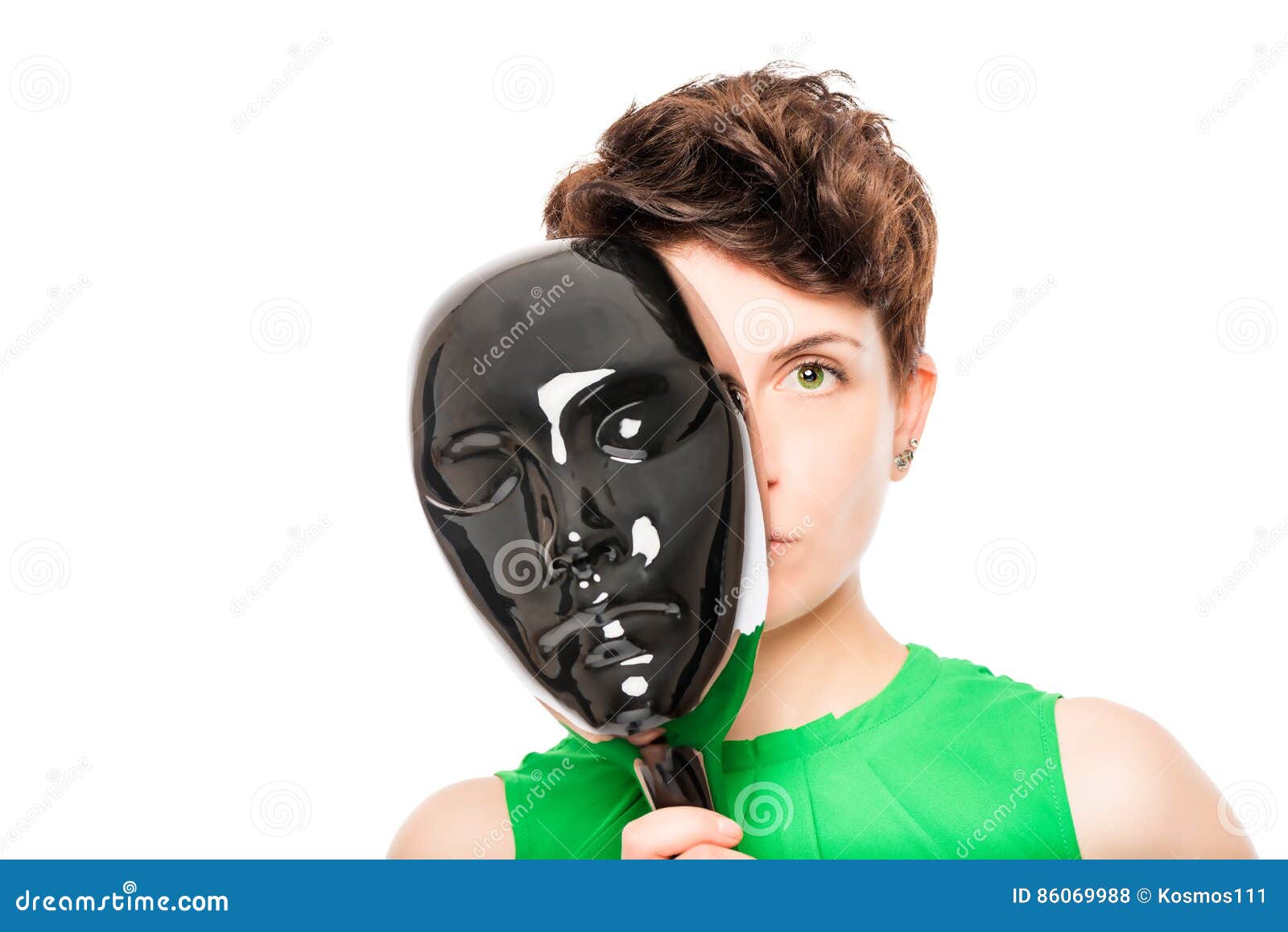 Mysterious Stranger Hiding Behind Mask Stock Photo - Image of cute ...