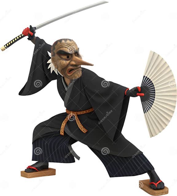 Mysterious Traditional Japanese Tengu Ghost with a Fierce Expression ... Mysterious Traditional Japanese Tengu Ghost with a Fierce Expression ...