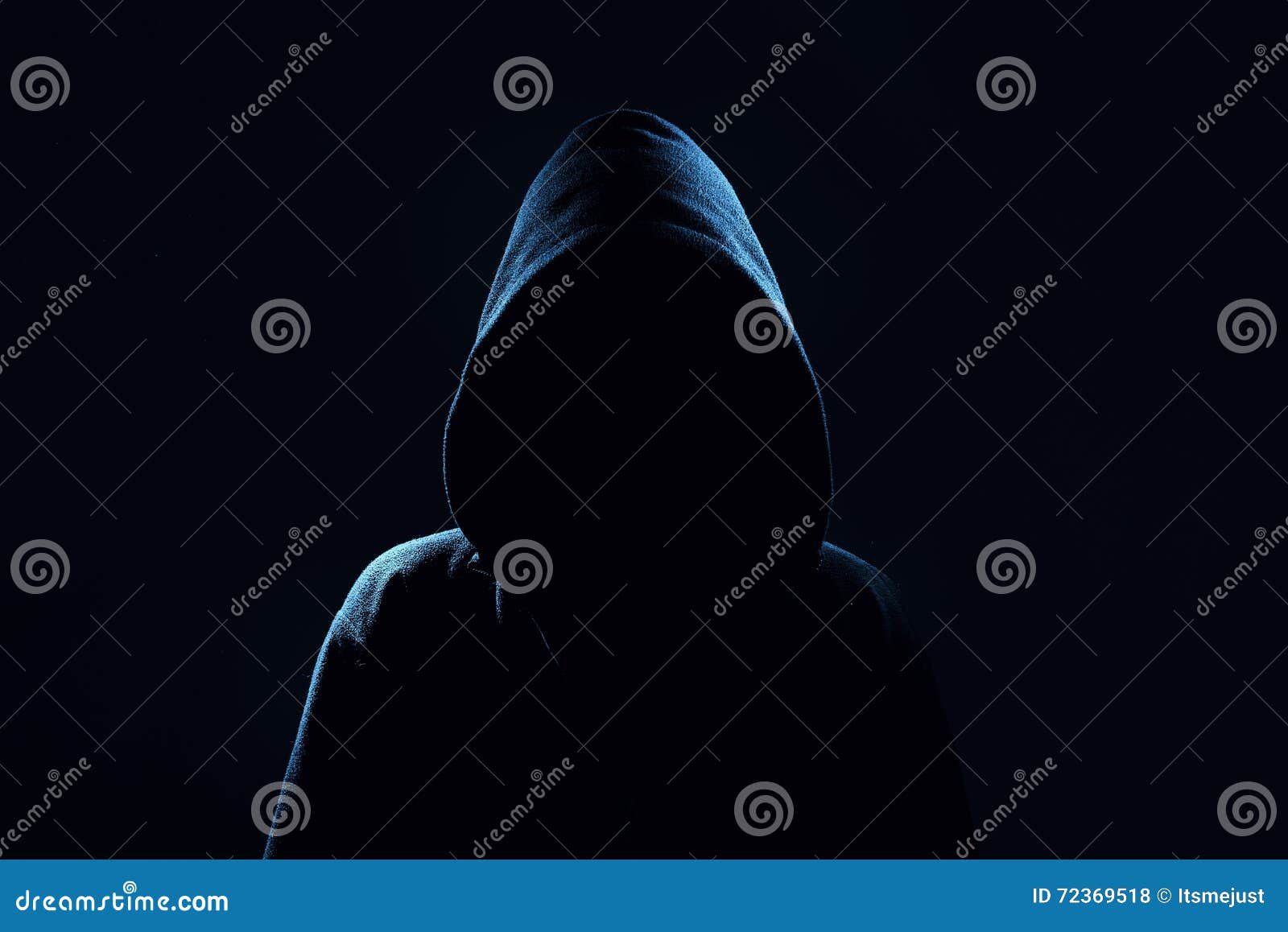 Mysterious, Unknown Person in the Hood. Stock Photo - Image of hacker ...