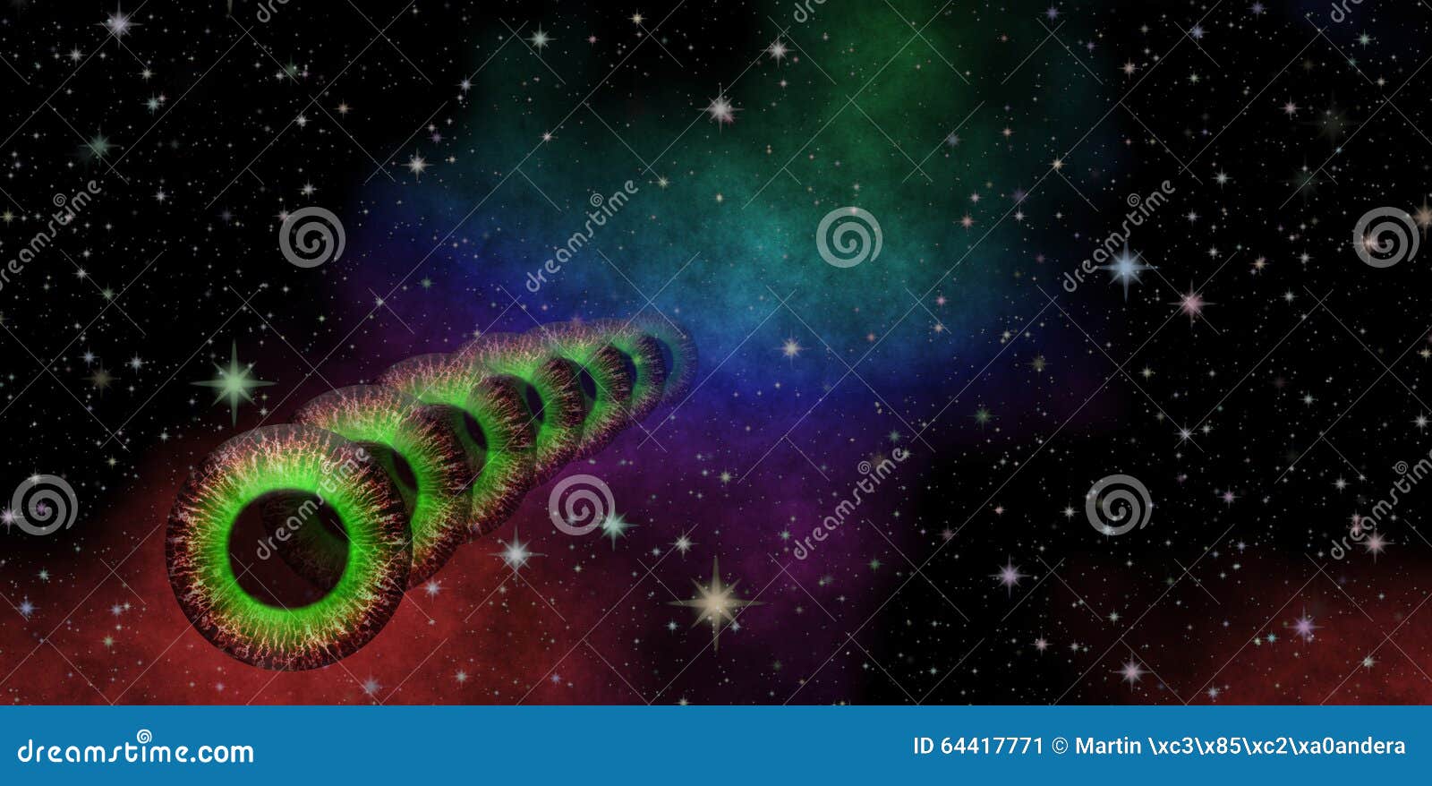 Mysterious View. Magic Eye. Panoramic Looking into Deep Space Stock ...