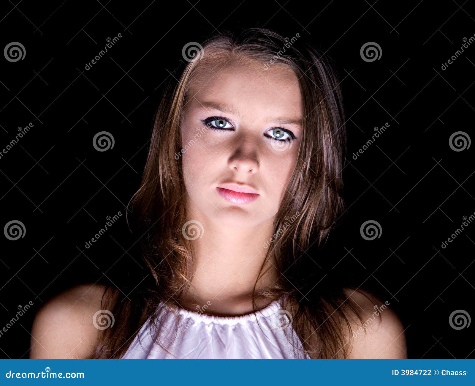Mysterious Woman Portrait Light from Below Stock Photo - Image of ...