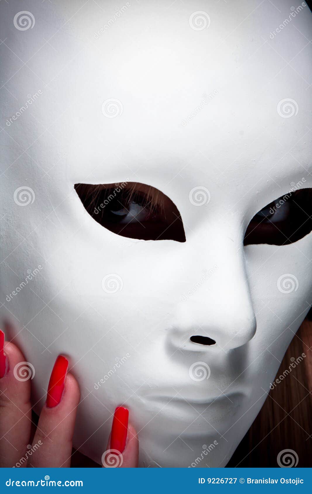 Mysterious Woman Under Mask Stock Image - Image of human, funny: 9226727