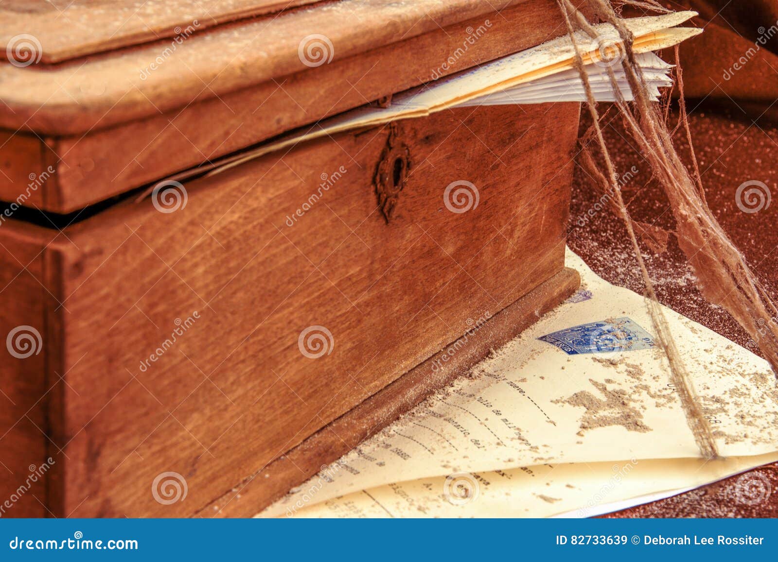 Mysterious Wooden Box Composition Stock Image - Image of read, close ...