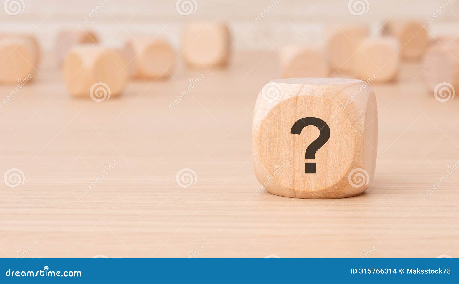 A Mysterious Wooden Rectangle with a Question Mark Engraved on it Stock ...