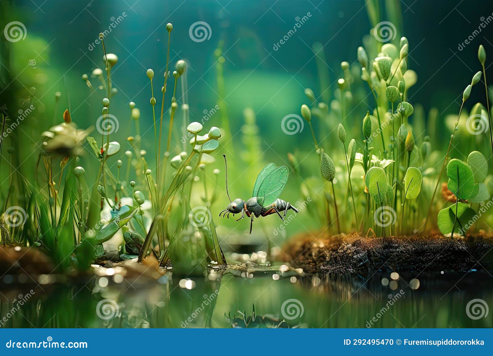 The Mysterious World of Miniature Insects in the Grass Stock ...