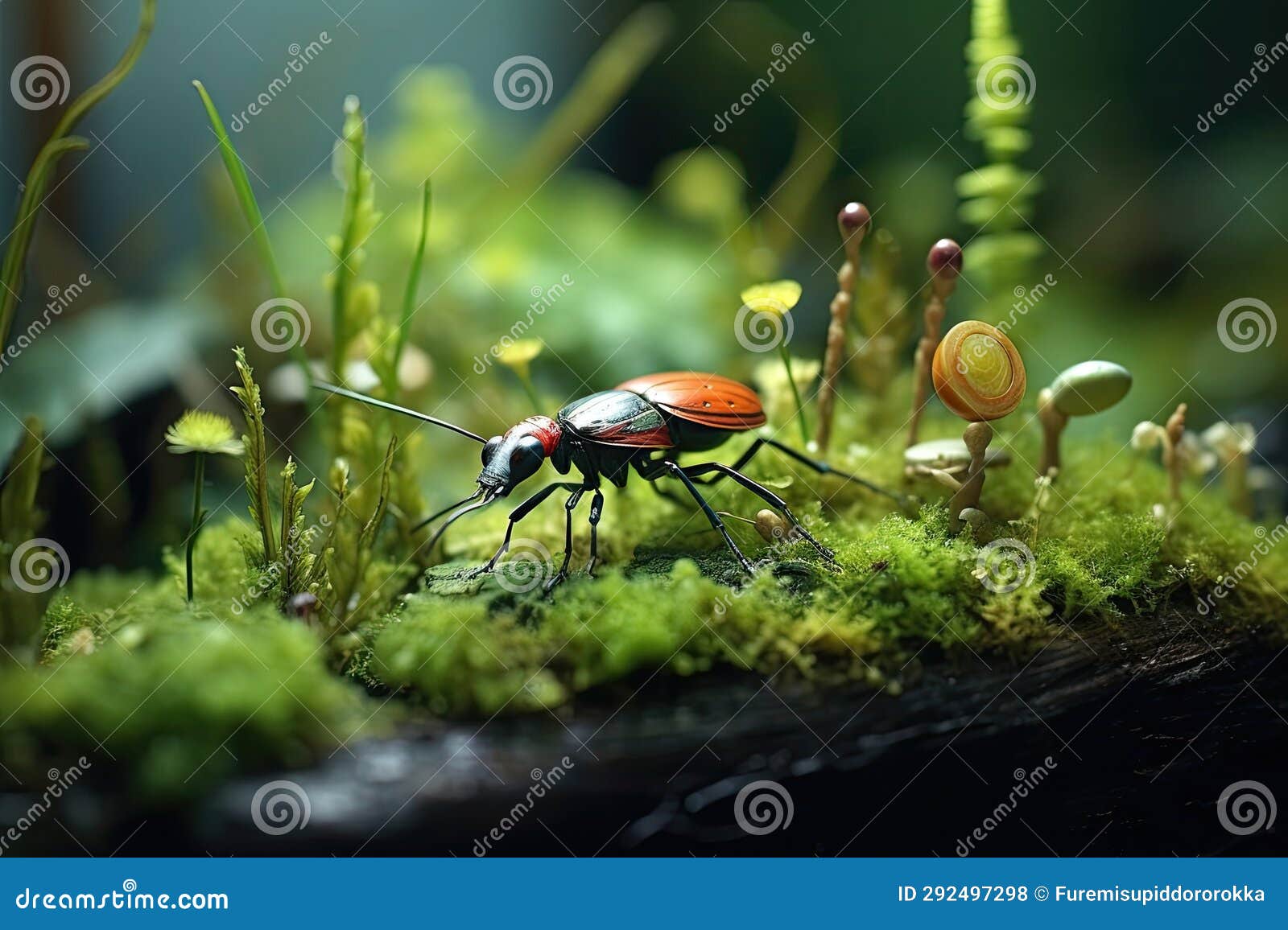 The Mysterious World of Miniature Insects in the Grass Stock ...
