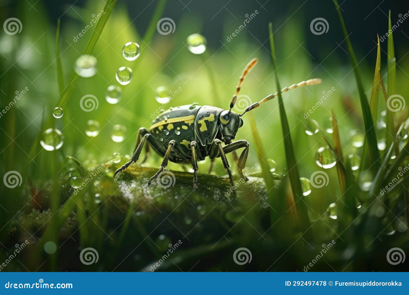 The Mysterious World of Miniature Insects in the Grass Stock ...