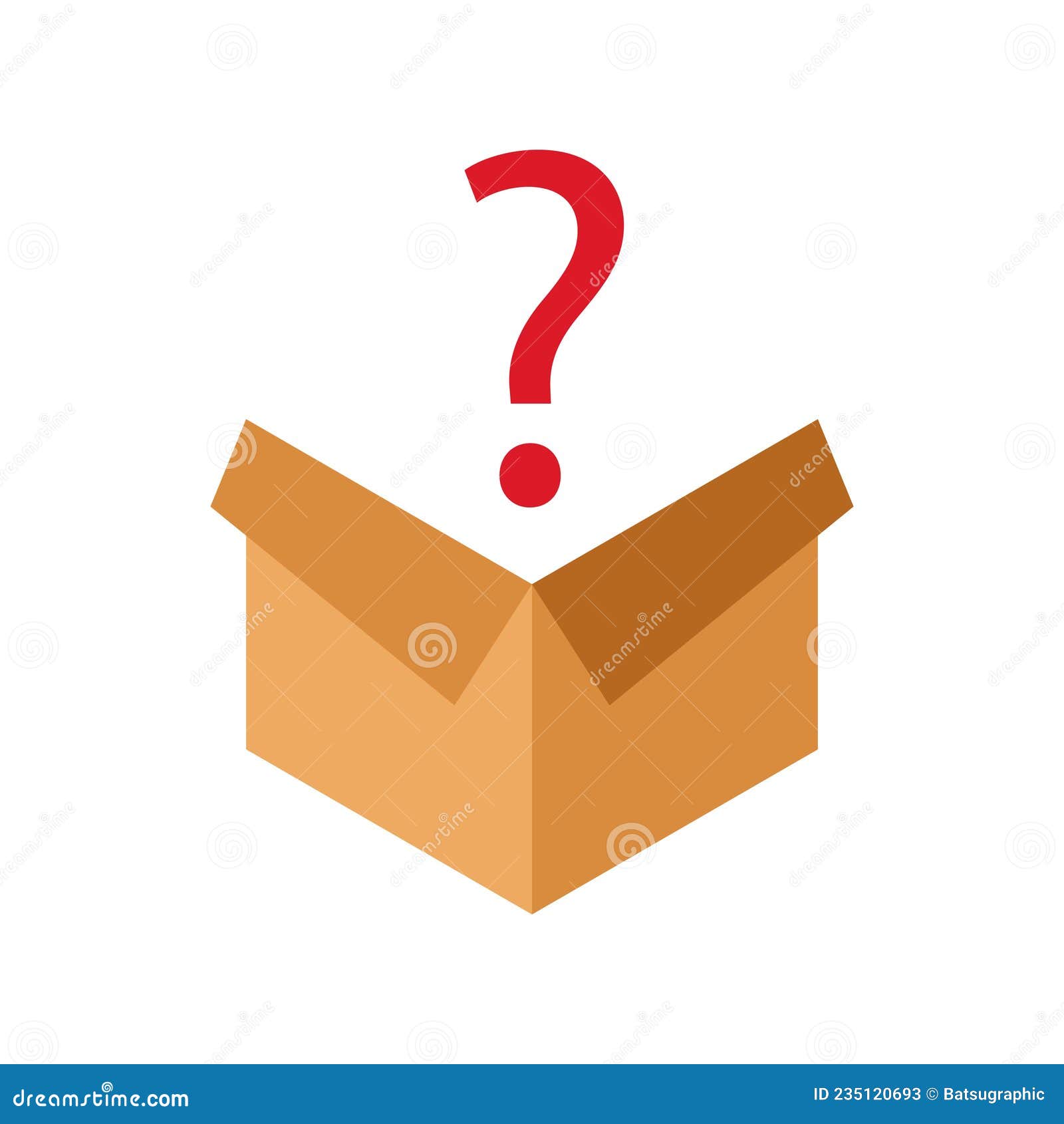 Mystery Box Flat Clipart Vector Illustration Stock Vector ...