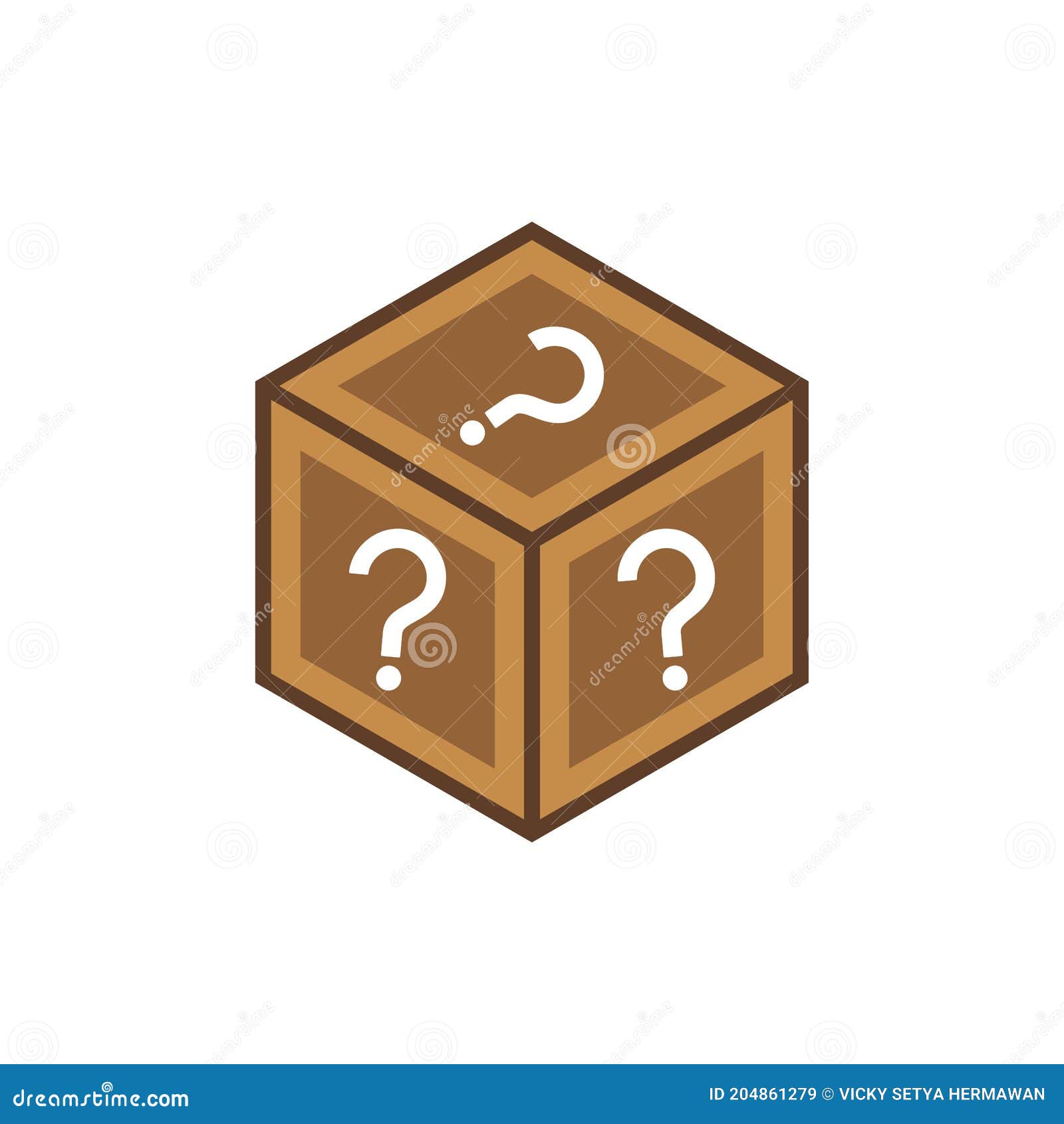 Mystery Box Icon Vector. Random Loot Box Flat Vector Icon for Games and ...