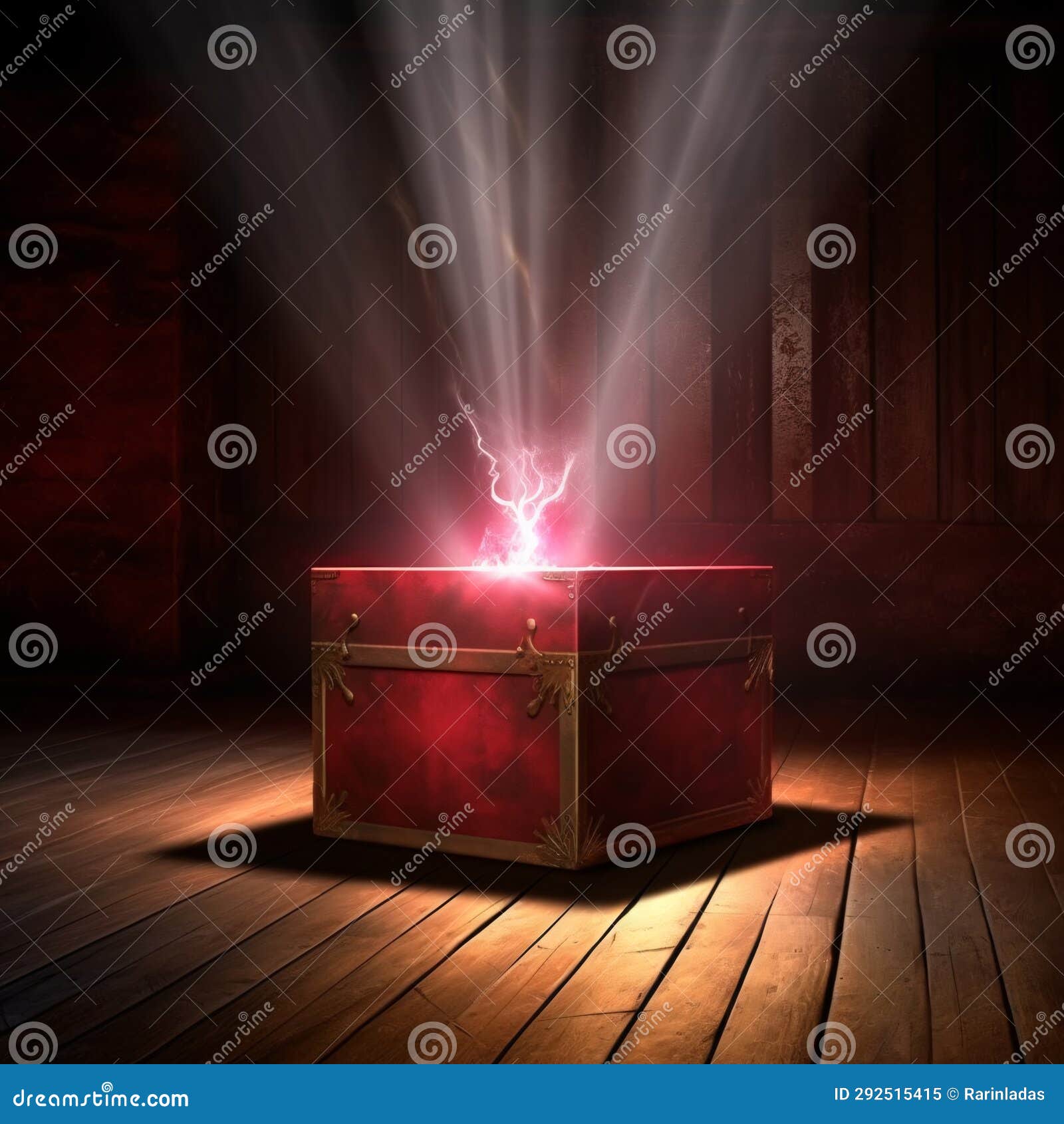 Mystery Box with Light Emanating, Mysterious Background Stock ...