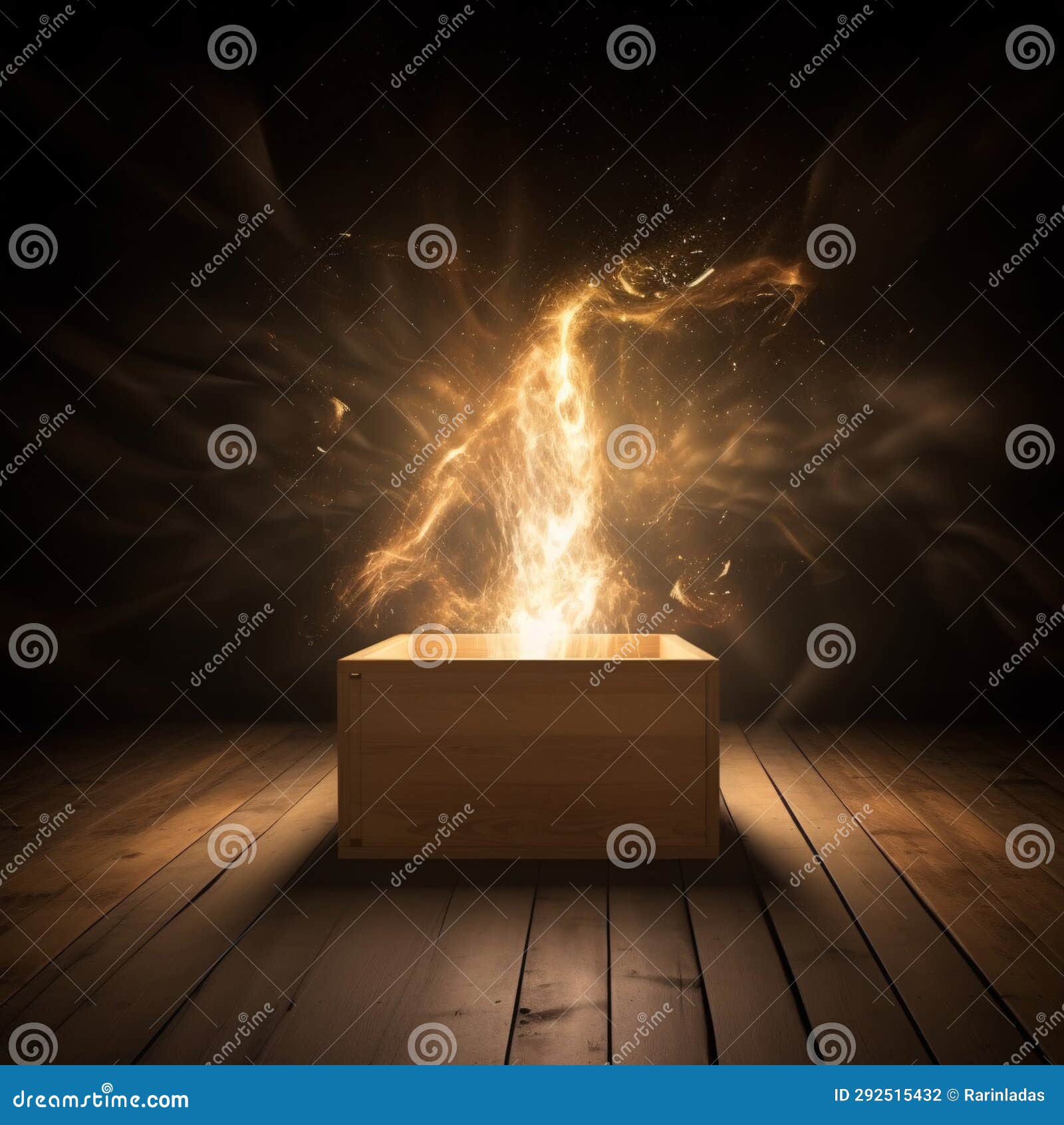 Mystery Box with Light Emanating, Mysterious Background Stock ...