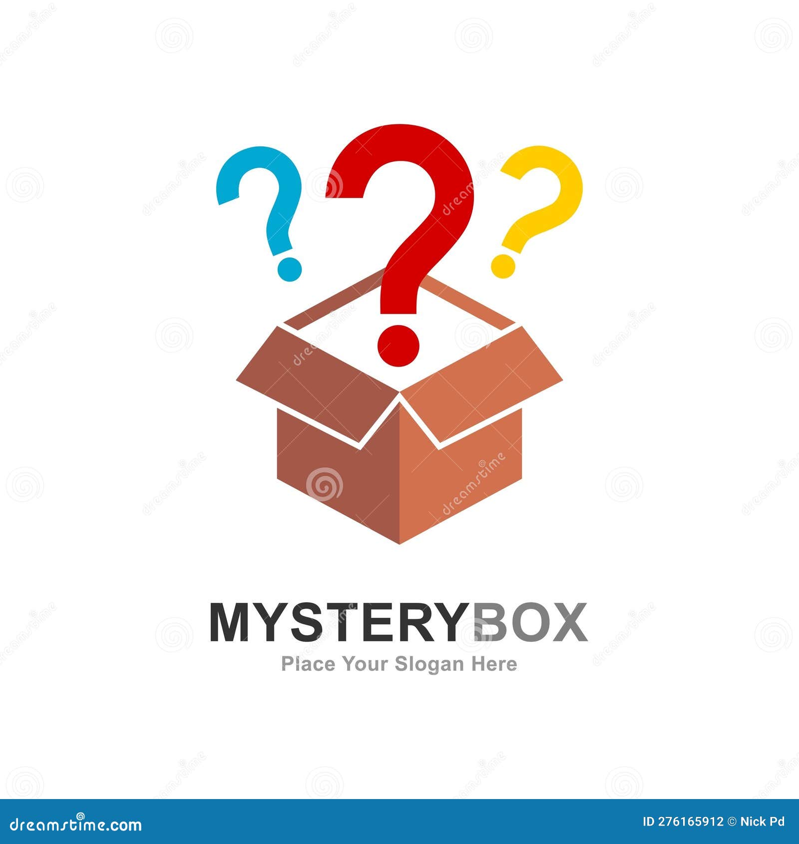 Mystery Box Logo Vector Icon Stock Vector - Illustration of label ...