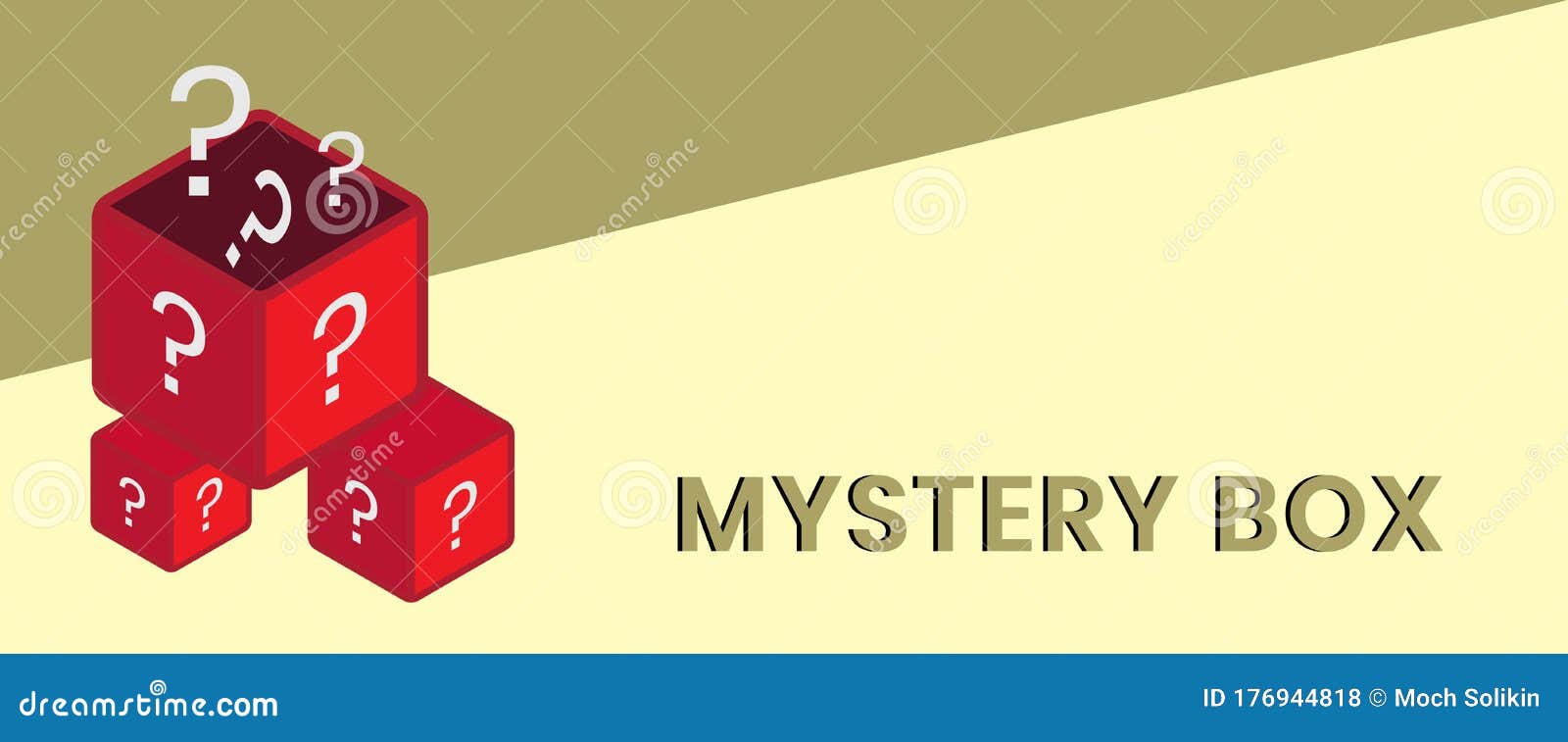 Mystery Box or Random Loot Box and Gift Box for Web Banner Stock Vector ...