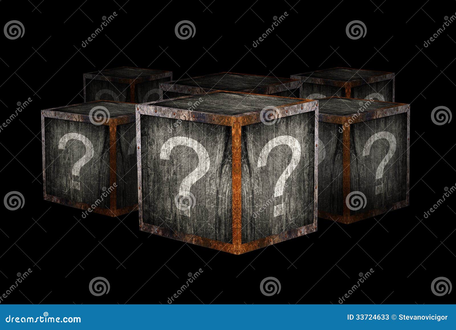 Mystery boxes stock image. Image of wooden, mystery, secret - 33724633