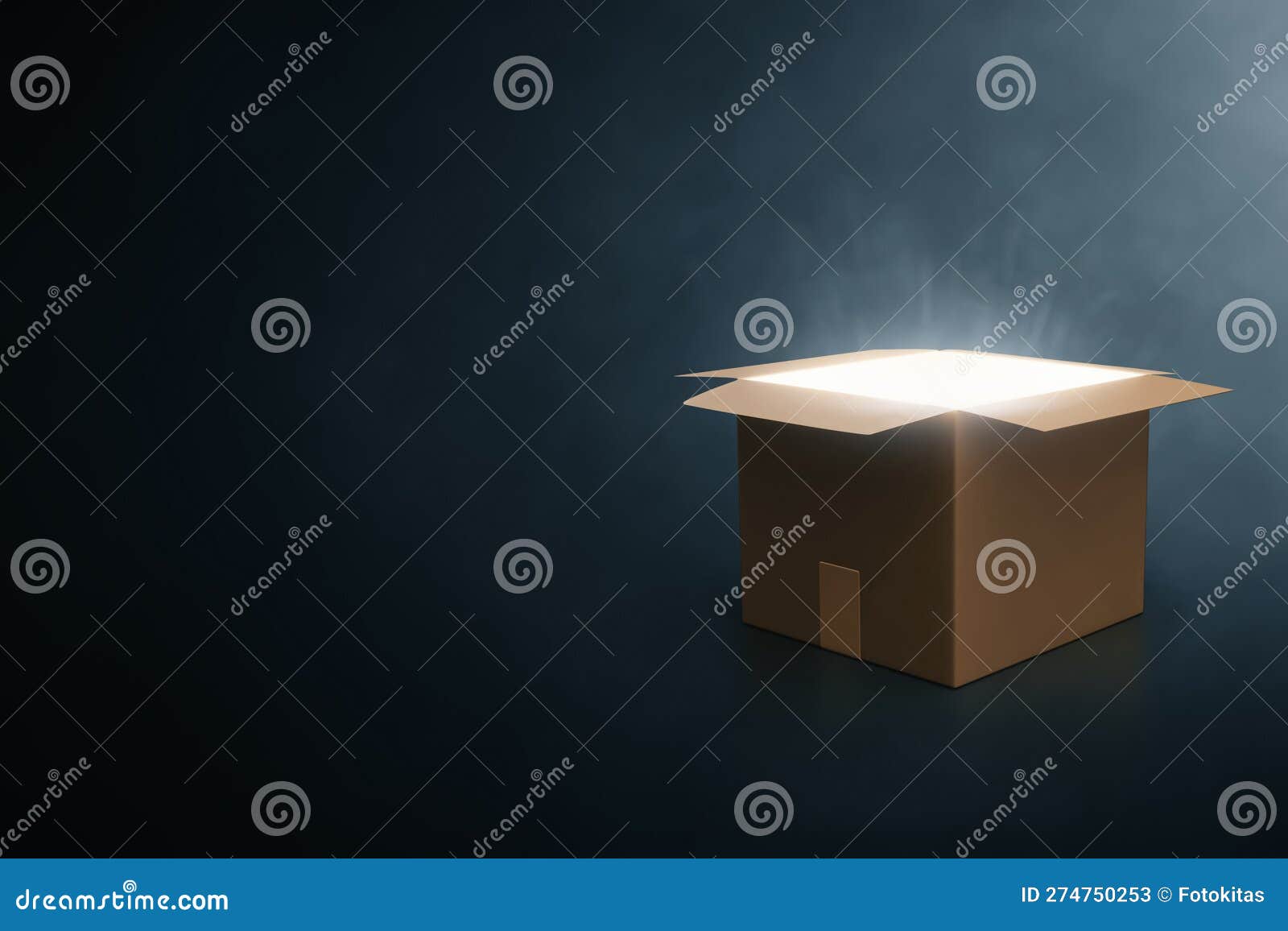 Mystery Cardboard Box On Orange Background 3d Illustrations Royalty ...