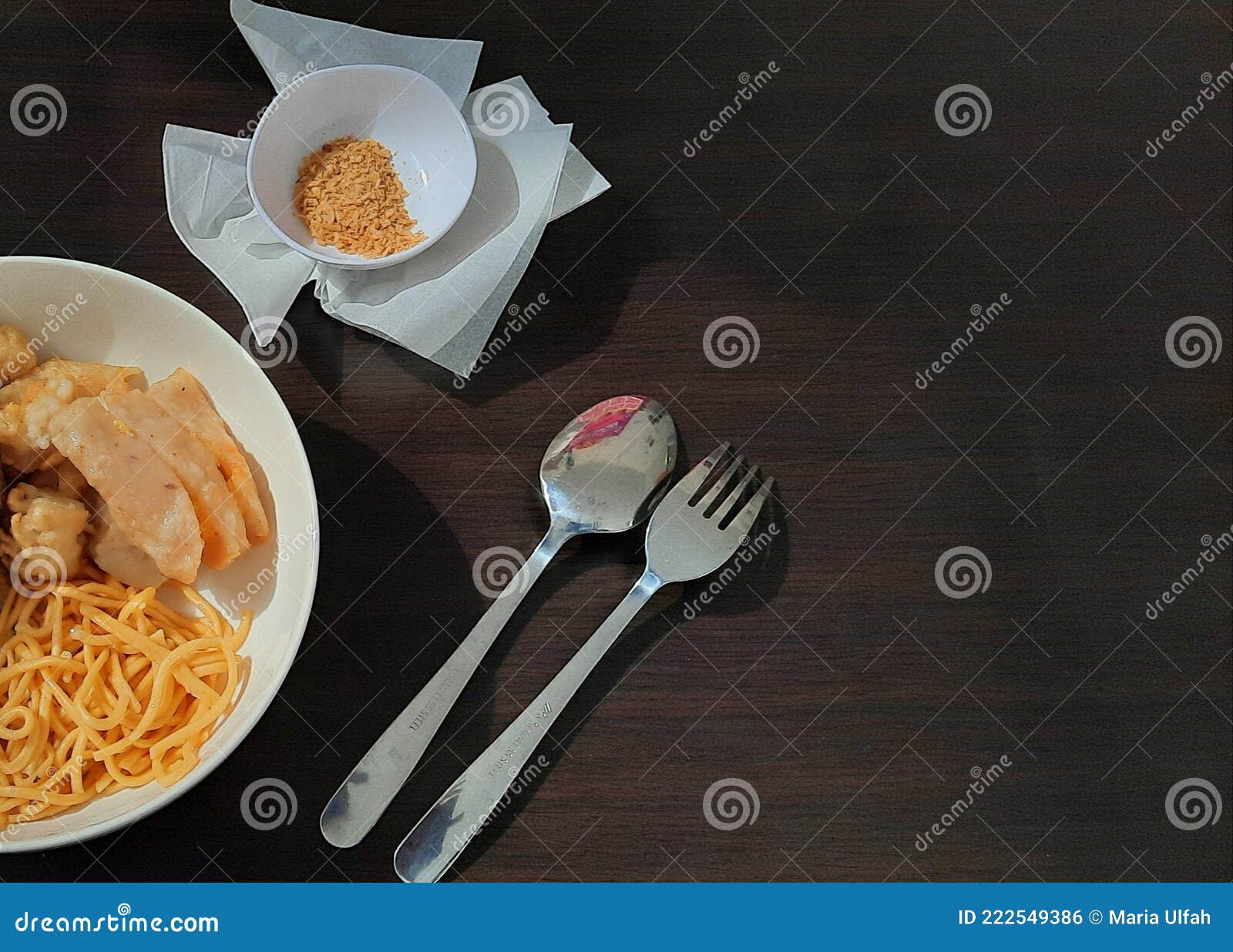 The Mystery of the Dish on the Dark Dining Table Stock Photo - Image of ...