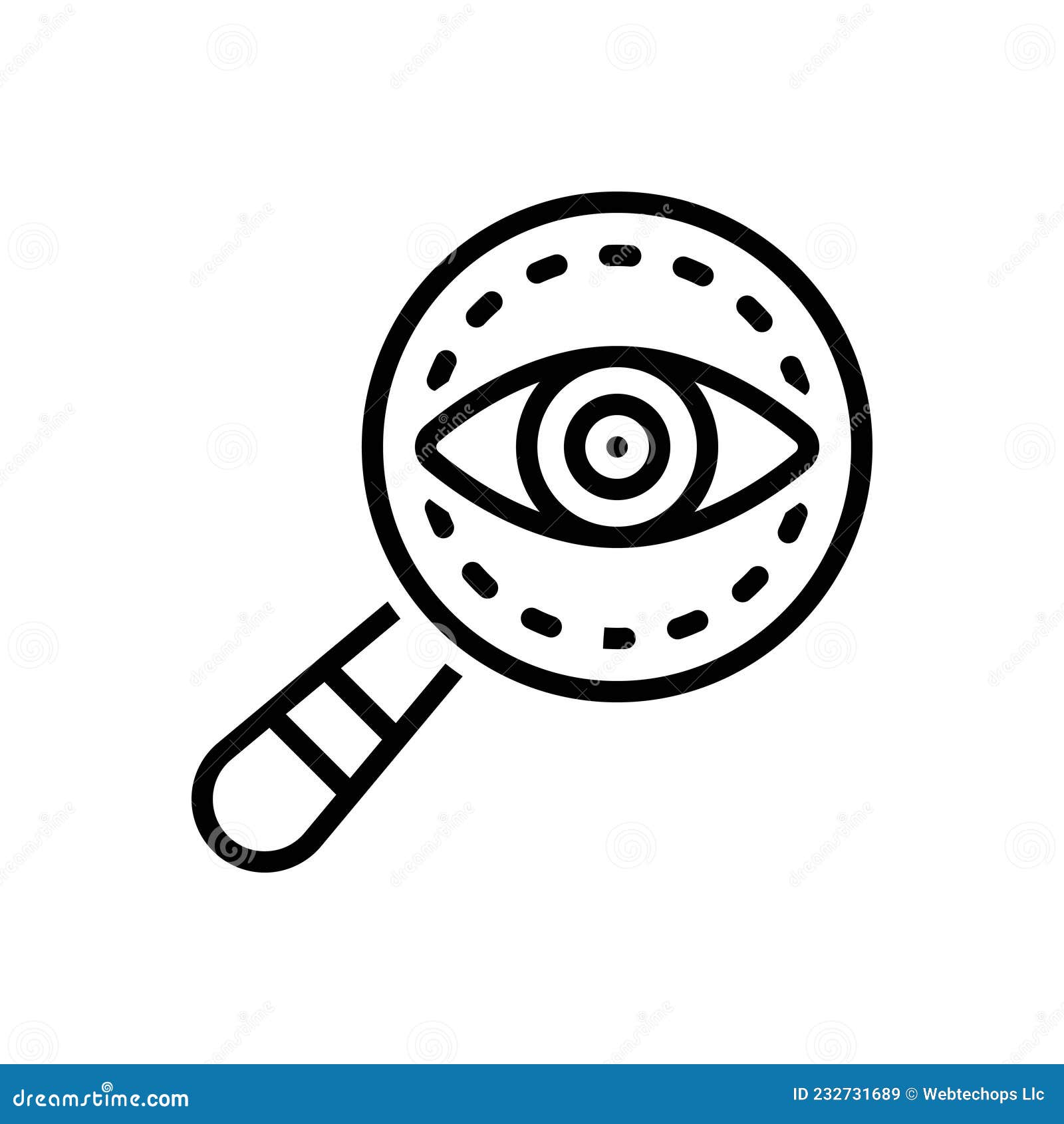 Black Line Icon for Mystery, Secret and Secrecy Stock Vector ...